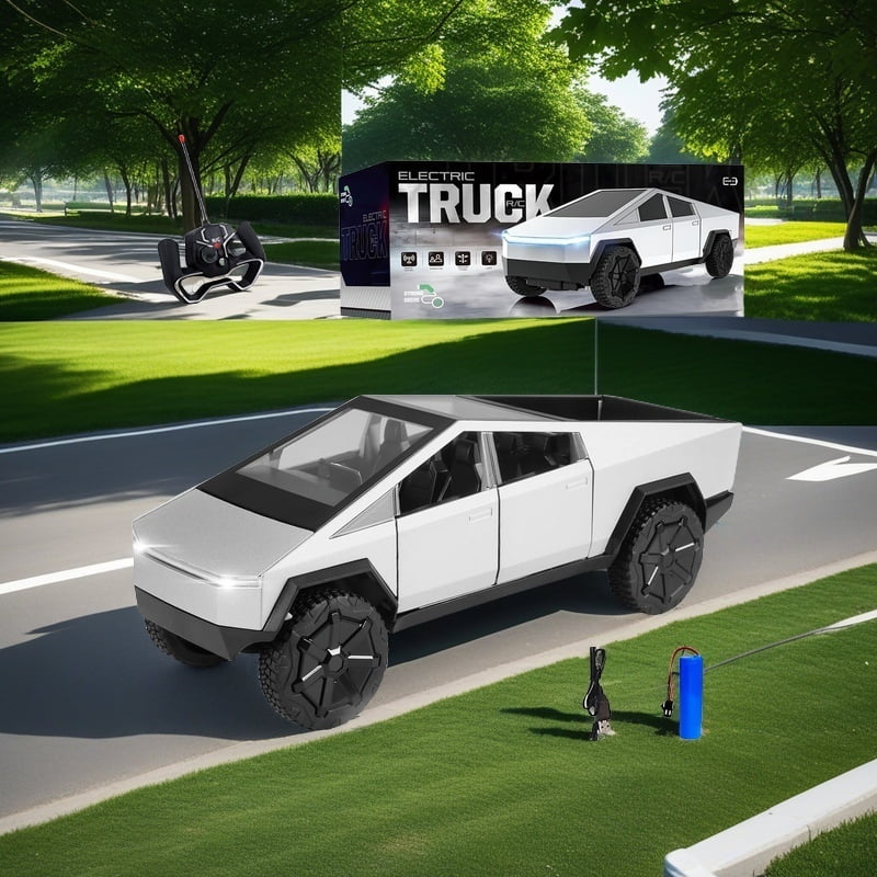 Remote Control Tesla Cyber truck, Cyber Truck 1:14 Scale 2.4Ghz ...