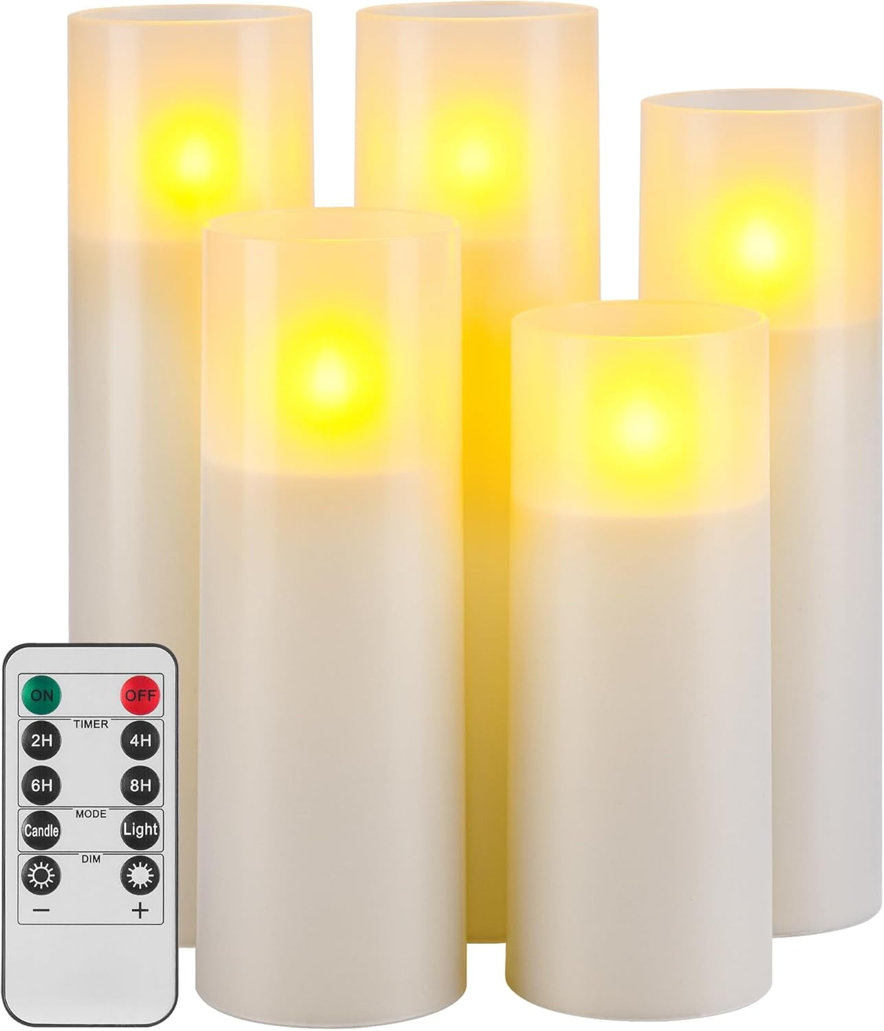Remote Control Timing Faux Electric-Candles Set (5-Piece) – LED-Candle ...