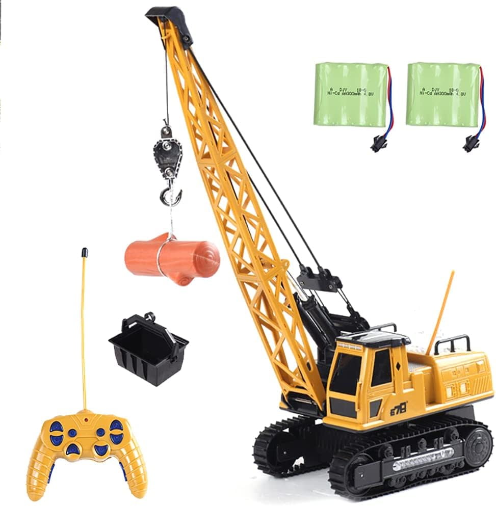 Remote Control Tower Crane - 12 Channel 2.4GHz Remote Control Lift Model Truck, Digging ...