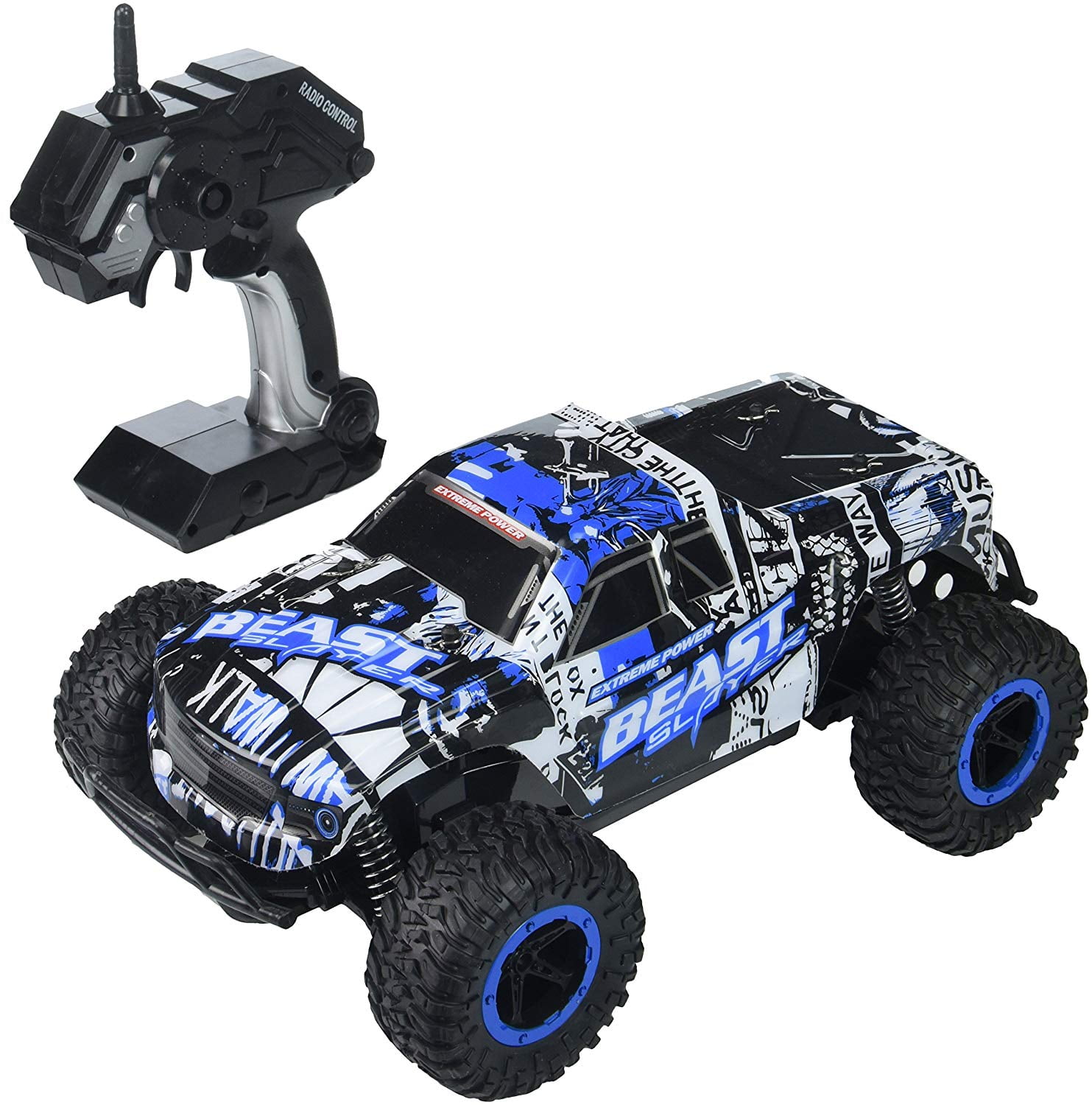 Remote Control Toy RC Rally Truck Car 2.4 GHz 1:16 Scale Size w ...