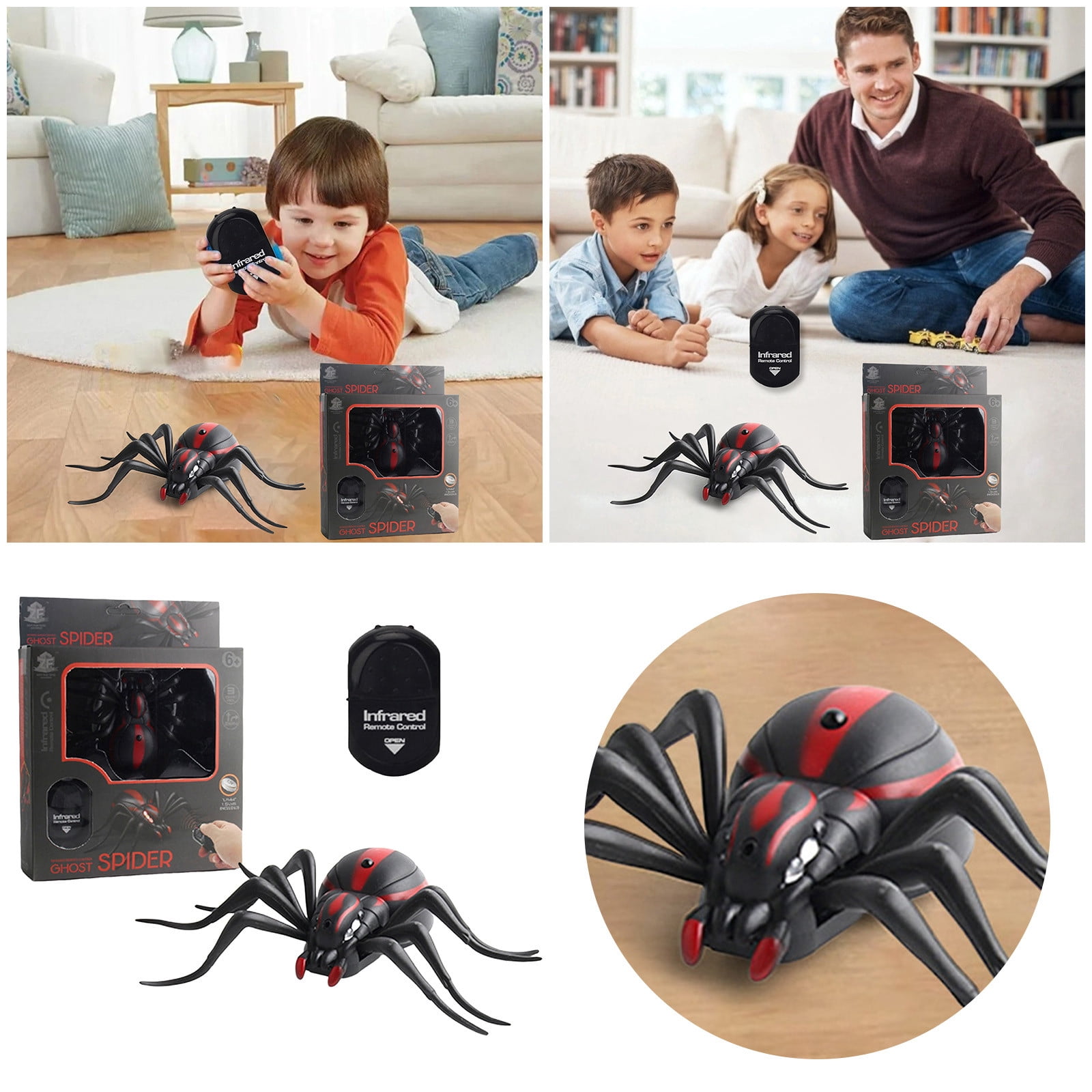 Remote Control Toy - Realistic Moving Legs and LED Eyes - Novelty for ...