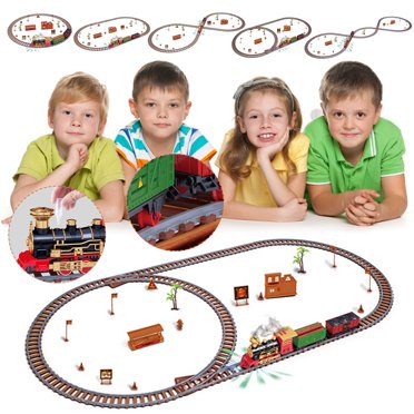 Free Shipping! Train Set Toys, RC Train Set W/ Smoke, Lights, Sounds ...