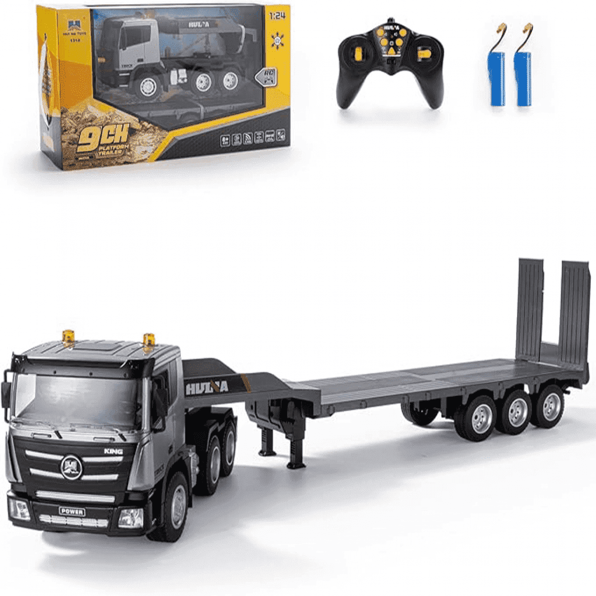 Remote Control Truck and Trailer, 9 Channel Remote Control Semi Tow ...