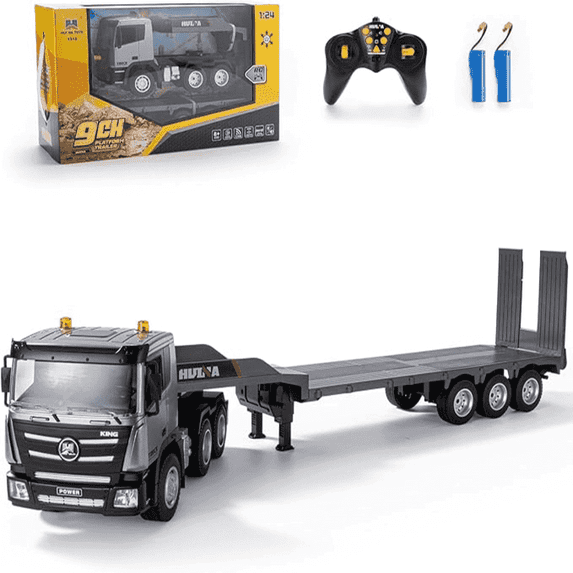Remote Control Truck and Trailer, 9 Channel Remote Control Semi Tow ...