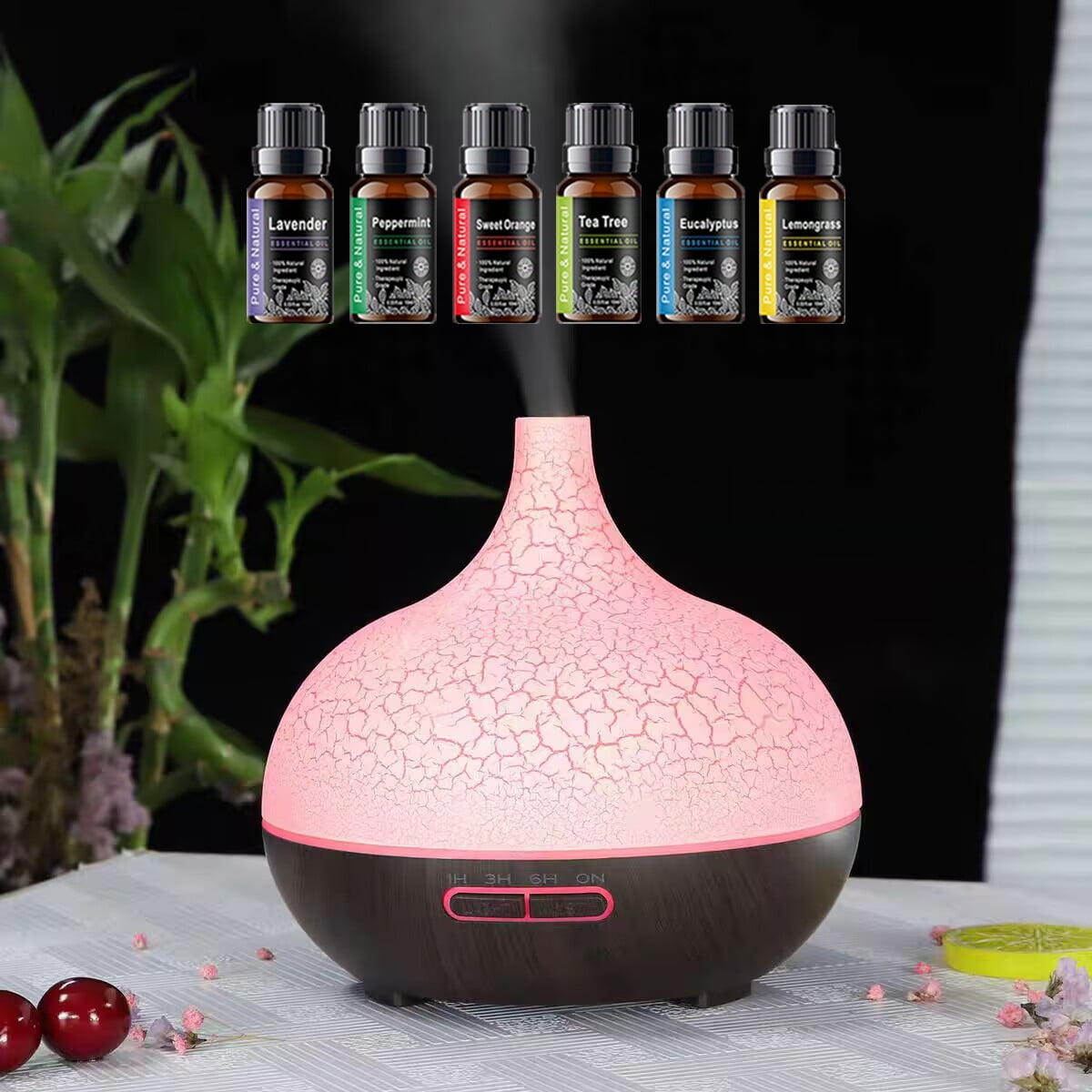 Remote Control Ultrasonic Cool Mist Humidifier & Aromatherapy Diffuser ...