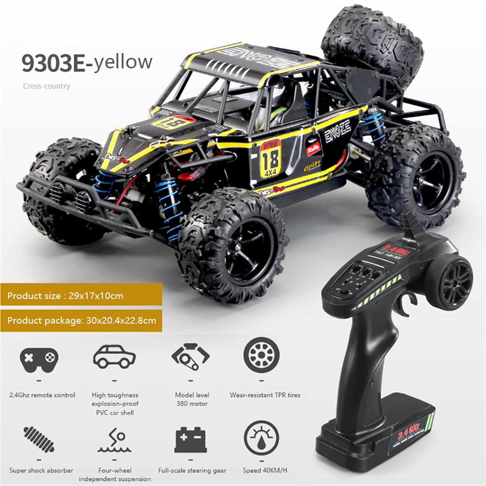 Remote Control Vehicle 1:18 Full Scale 4Wd Rc High Speed Off Road ...