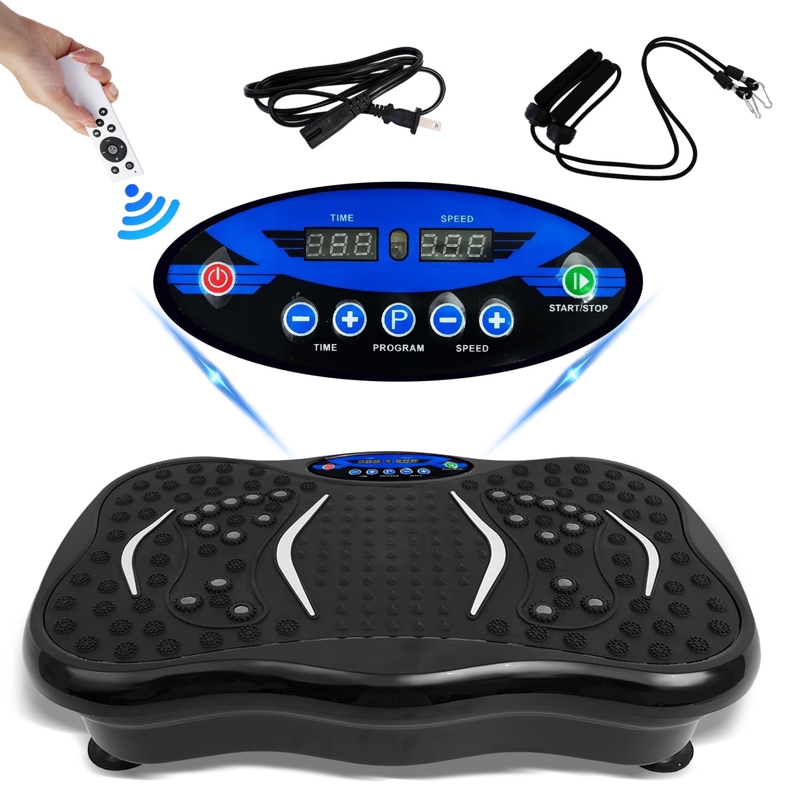 Remote Control Vibration Plate Exercise Machine with 99 Levels Speed, Full Body Vibrate Plate ...