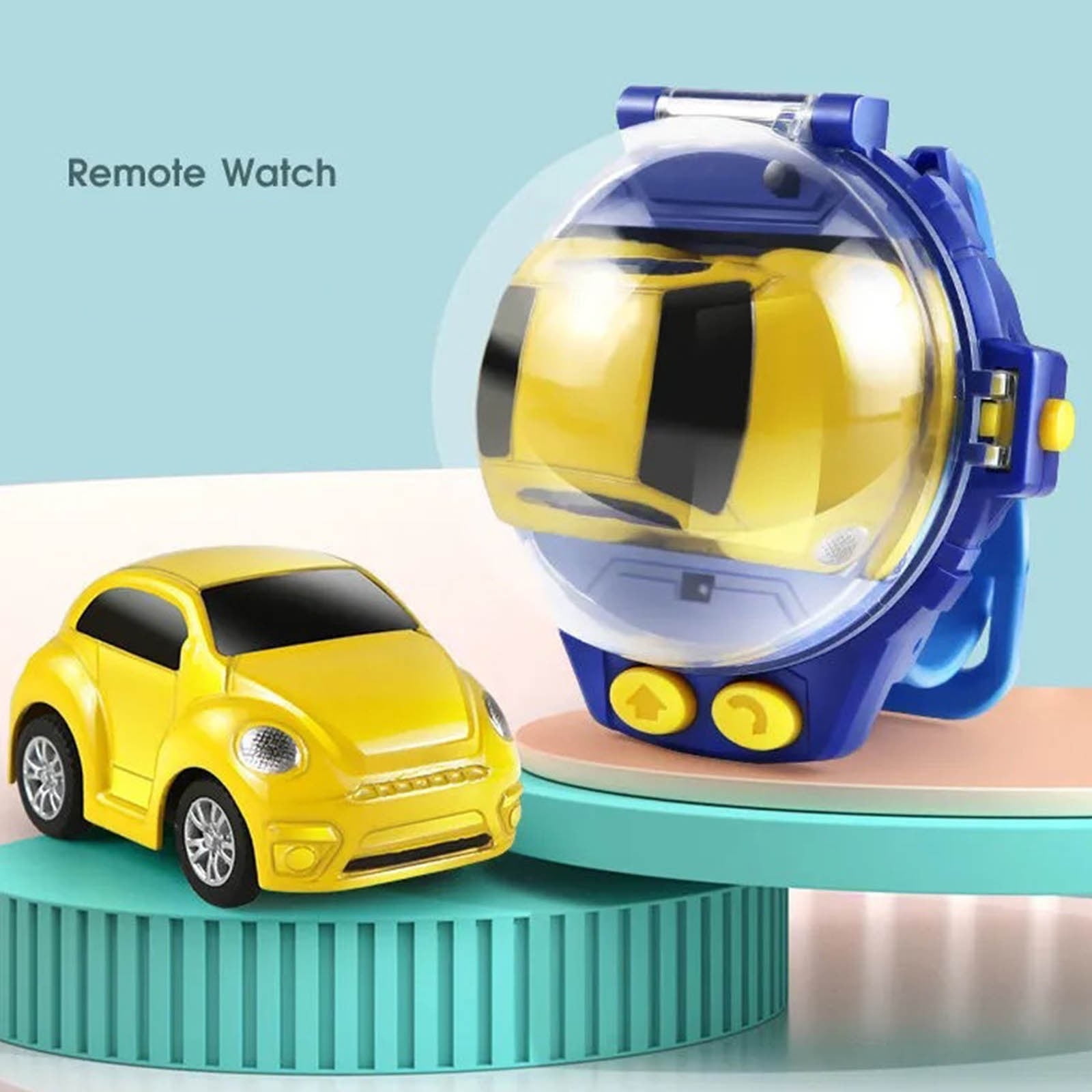 Remote Control Watch Car Toy, 2.4GHz Wrist Racing Car, USB Charging RC ...