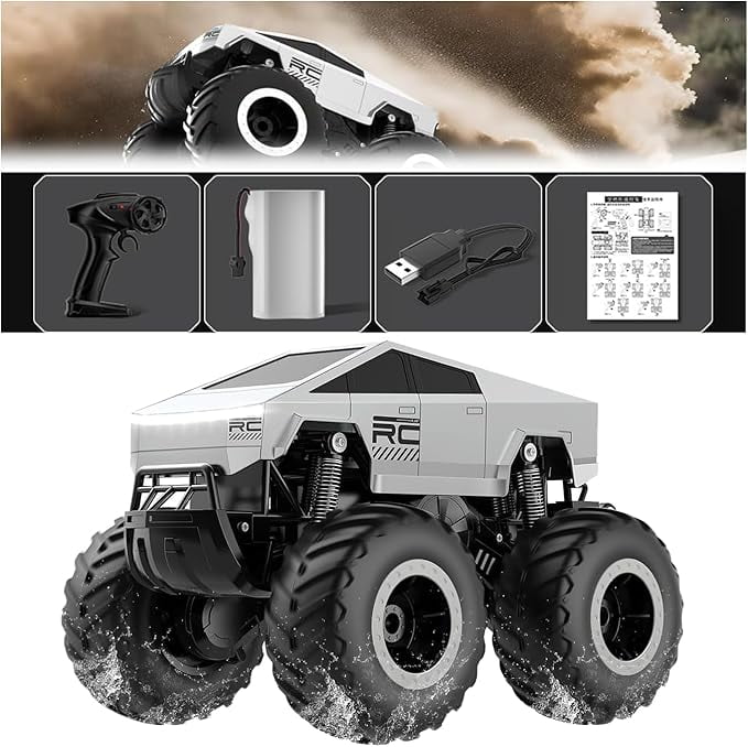 Remote Control Waterproofing Car Monster Truck Toys, Waterproof Cyber ...