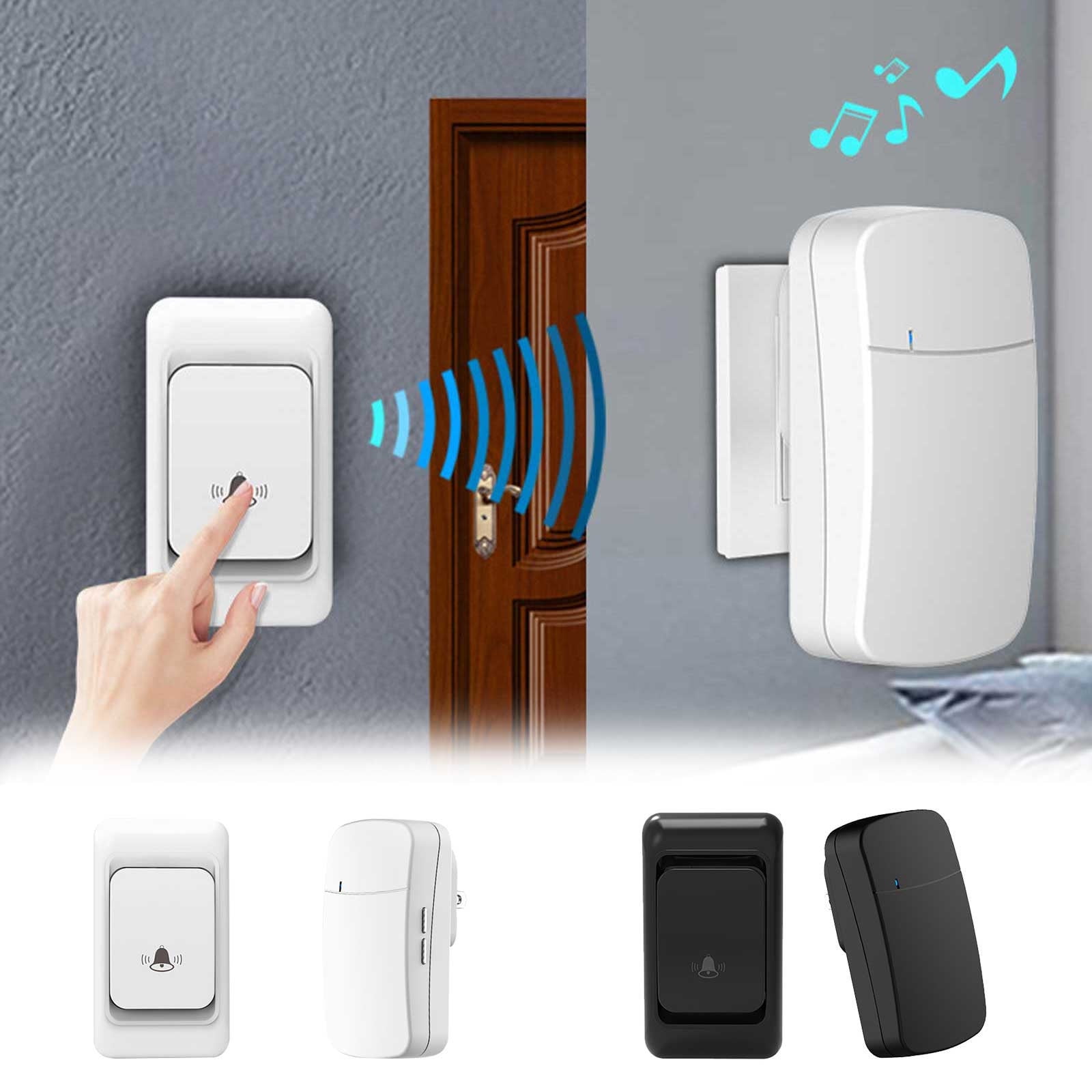 Remote Control Wireless Doorbell,Digital Pager System,Easy Install ...