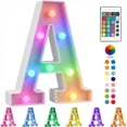 Remote-Controlled Colorful LED Marquee Number & Letter Set – Battery ...