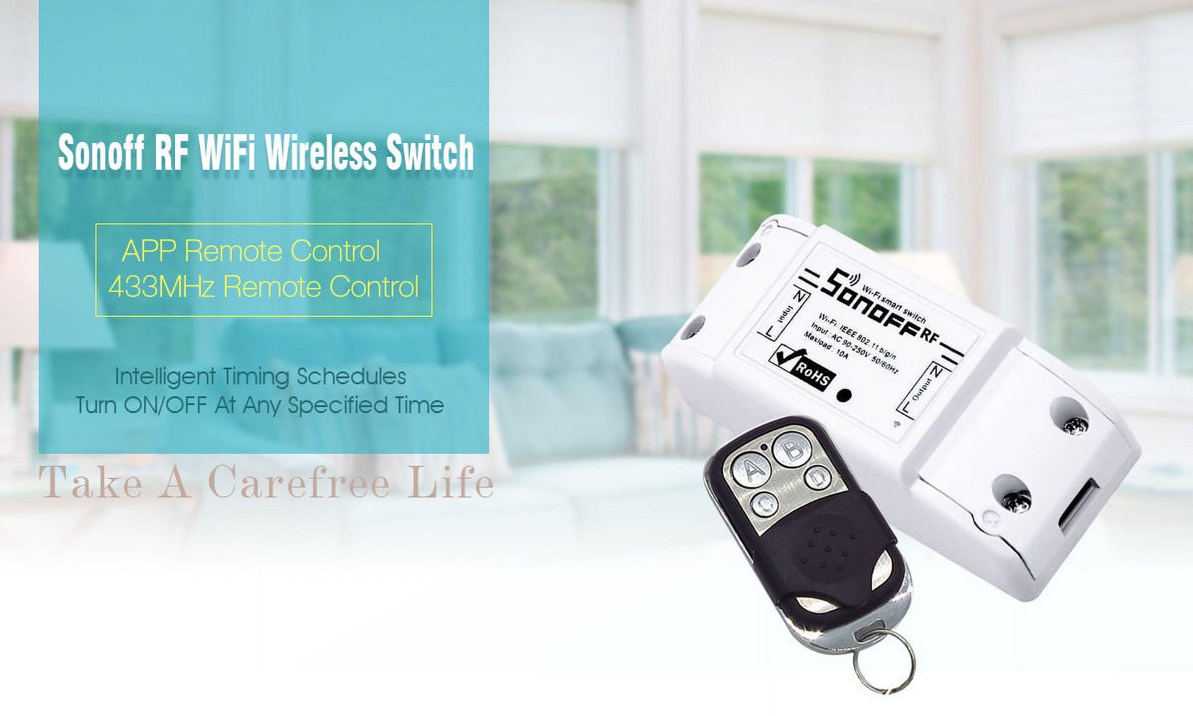 Remote Controller RF-WiFi 433Mhz Wireless Remote Smart - Walmart ...