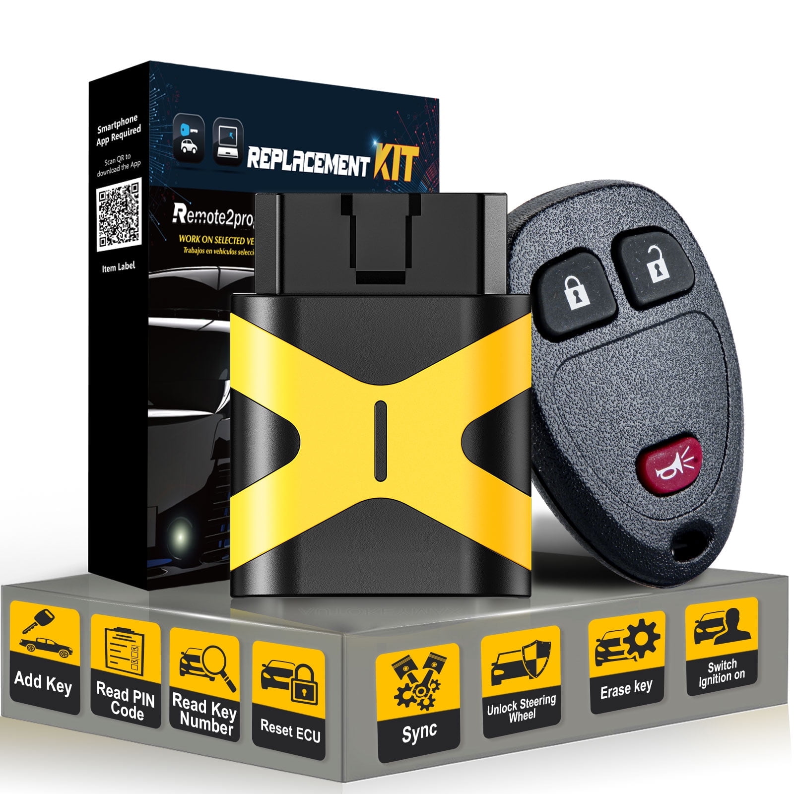 Remote DIY Programmer KIT and Car Remote Control Replacement for 2007 ...