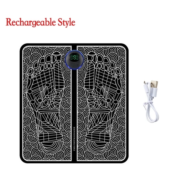 Remote EMS Foot Massager Pad Portable Muscle Stimulation Massage Mat ...