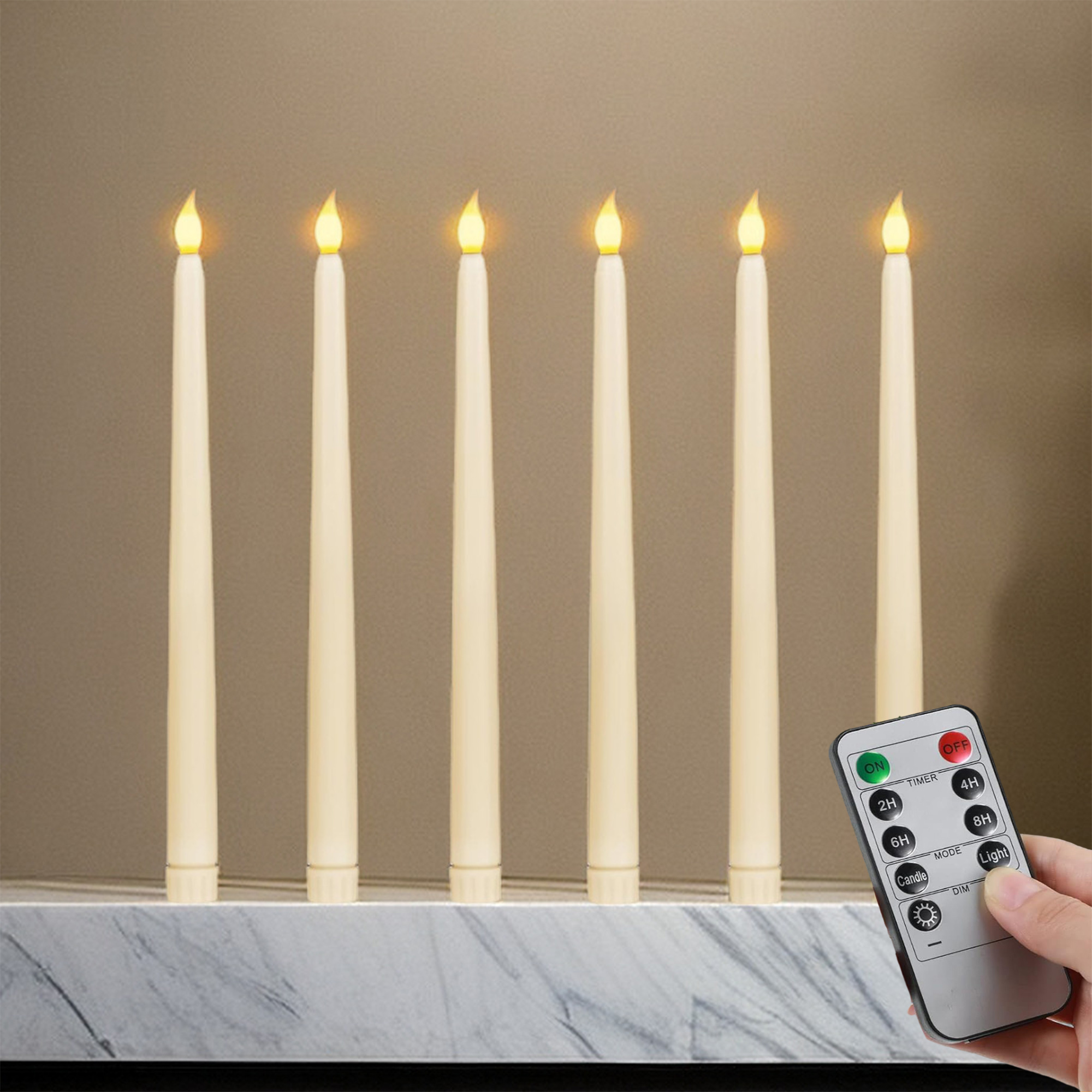 Flameless Electric LED Clip-on Christmas Tree Candles, Battery Operated ...