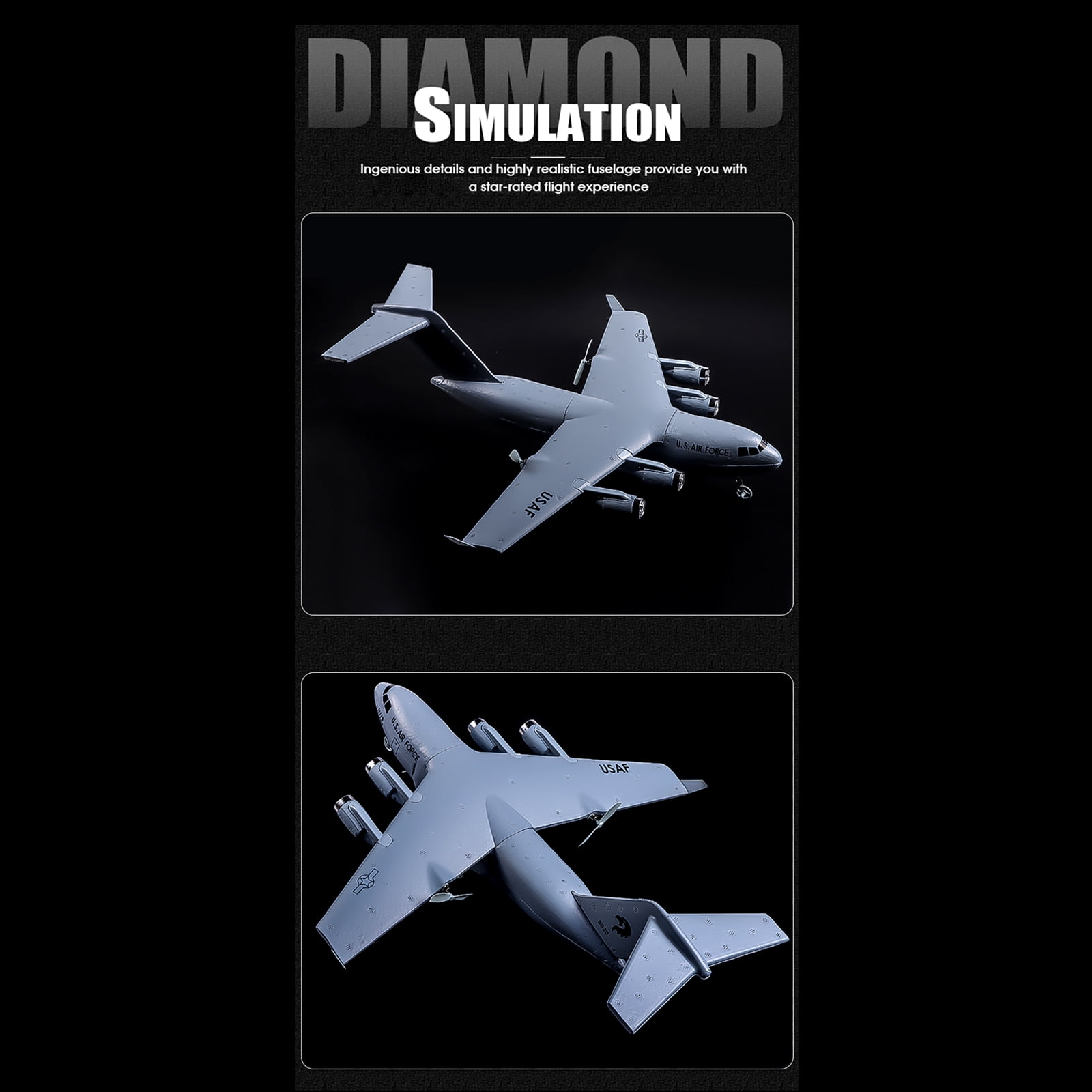 Remote Glider,2ch 6- To Kids 6- Remote With To Remote Remote Airplane C-17 Aircraft 2 Channels ...