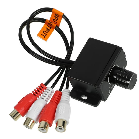 BESTONZON RCA Volume Control Car Audio Regulator Black Iron 1 Set ...