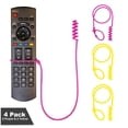 Perfect Curve, Remote Pigtail, 4-Pack, Purple & Yellow Silicone ...