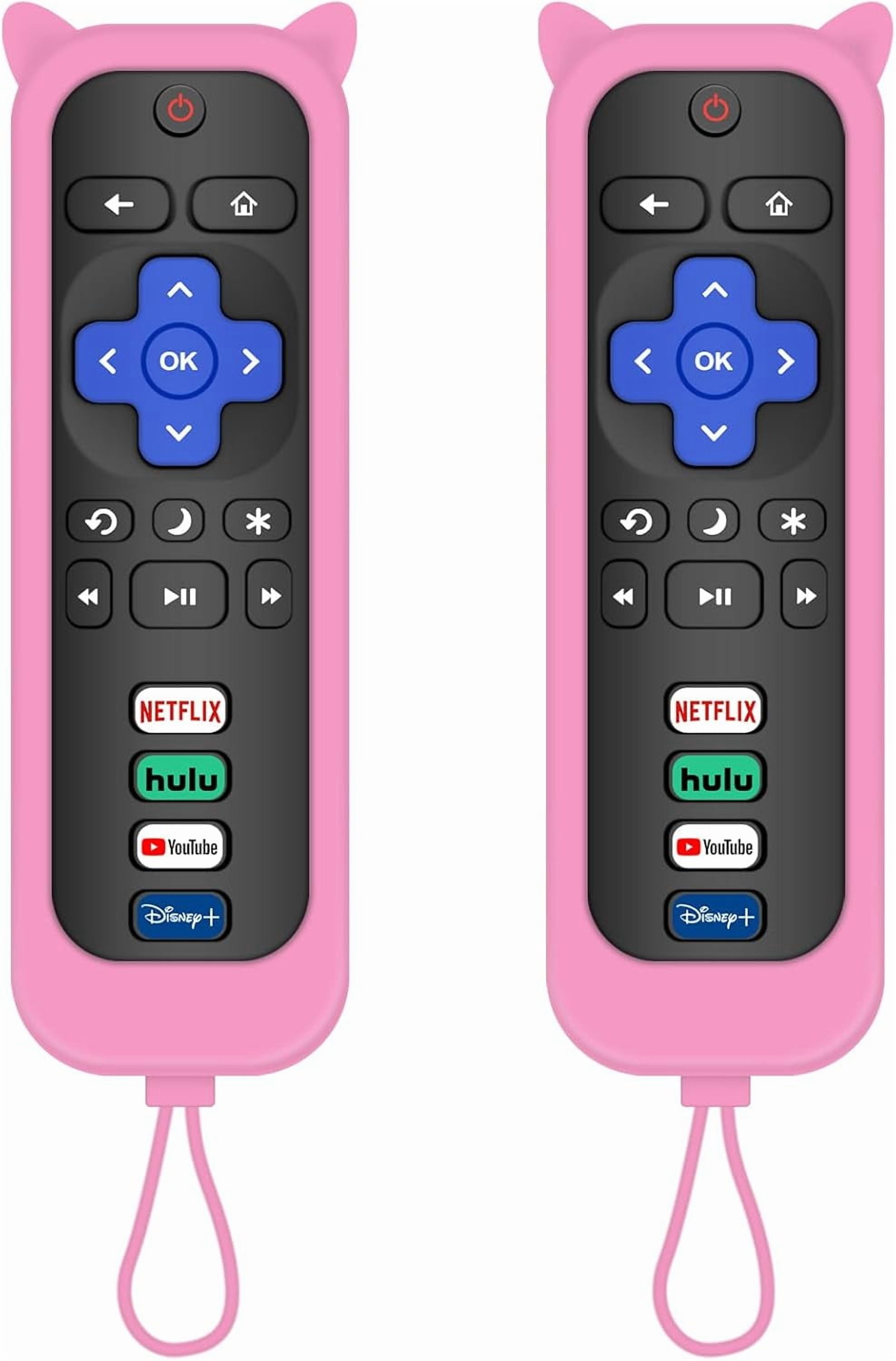 Remote for Roku TV & Cover for Hisense Roku Remote, 2-Pack Remotes ...
