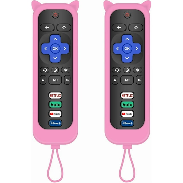 Remote for Roku TV & Cover for Hisense Roku Remote, 2-Pack Remotes ...