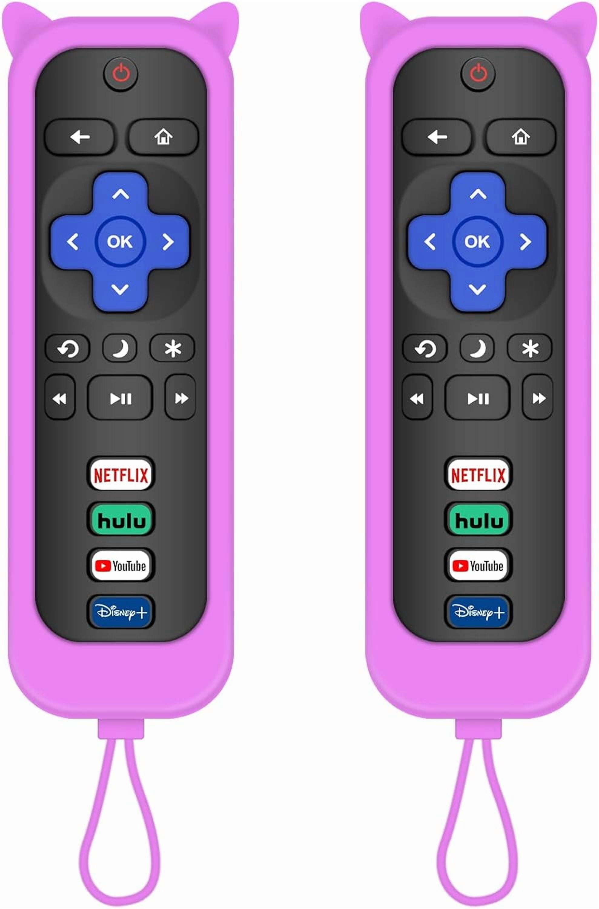 Remote for Roku TV & Cover for Philips Roku Remote, 2-Pack Remotes ...