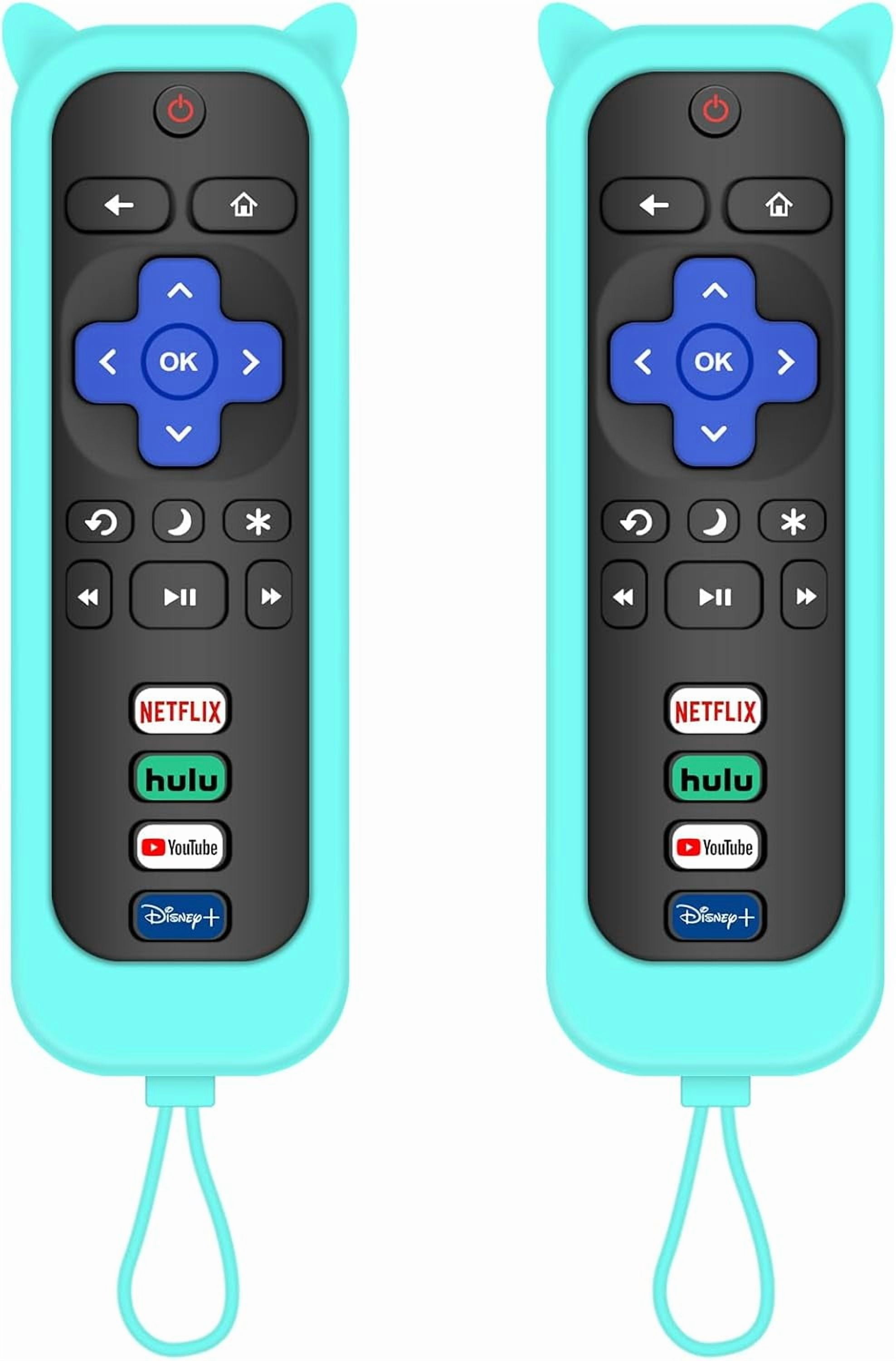 Remote for Roku TV & Cover for TCL Roku Remote, 2-Pack Remotes ...