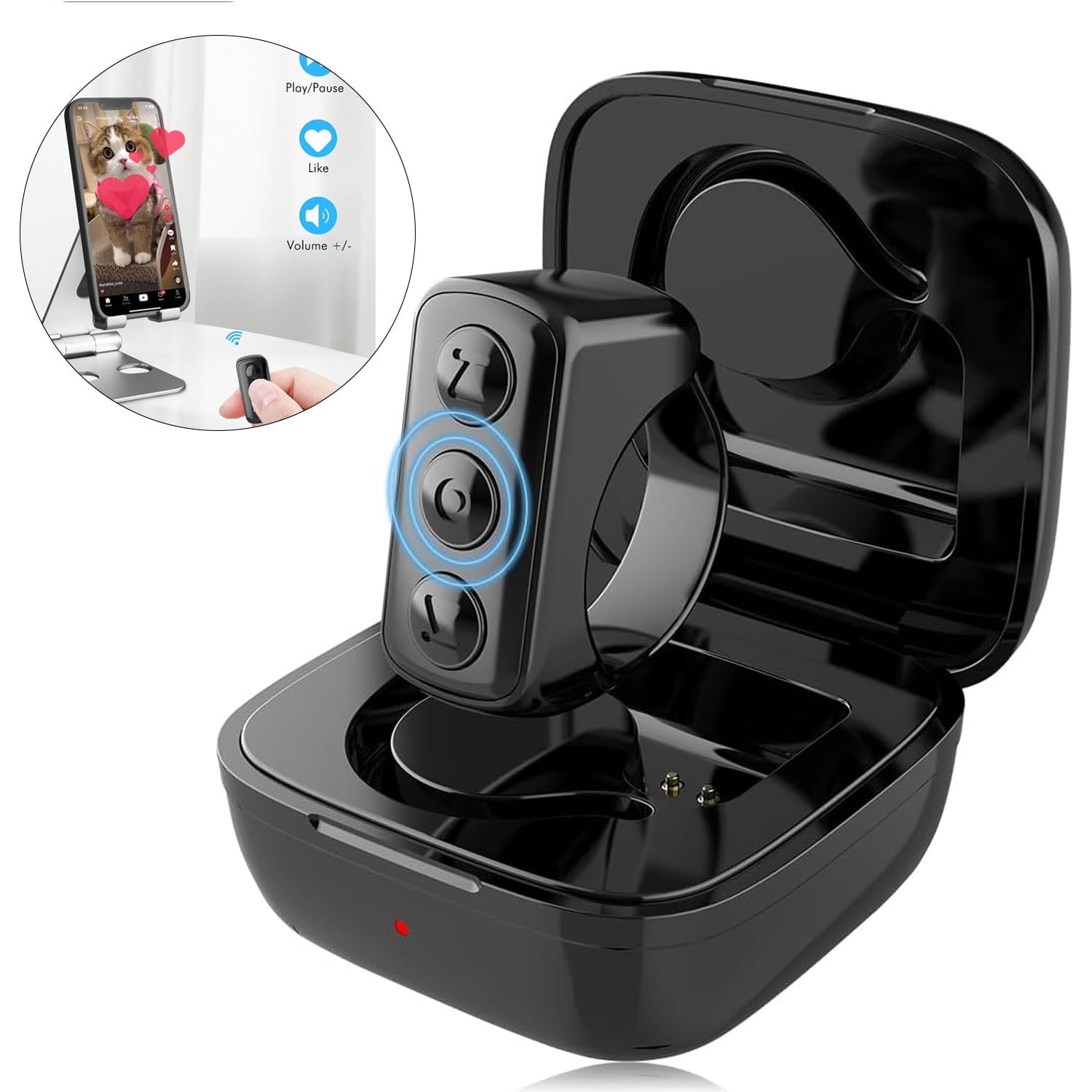 Remote Scrolling Ring for TikTok, Bluetooth Page Turner for iPad iPhone ...