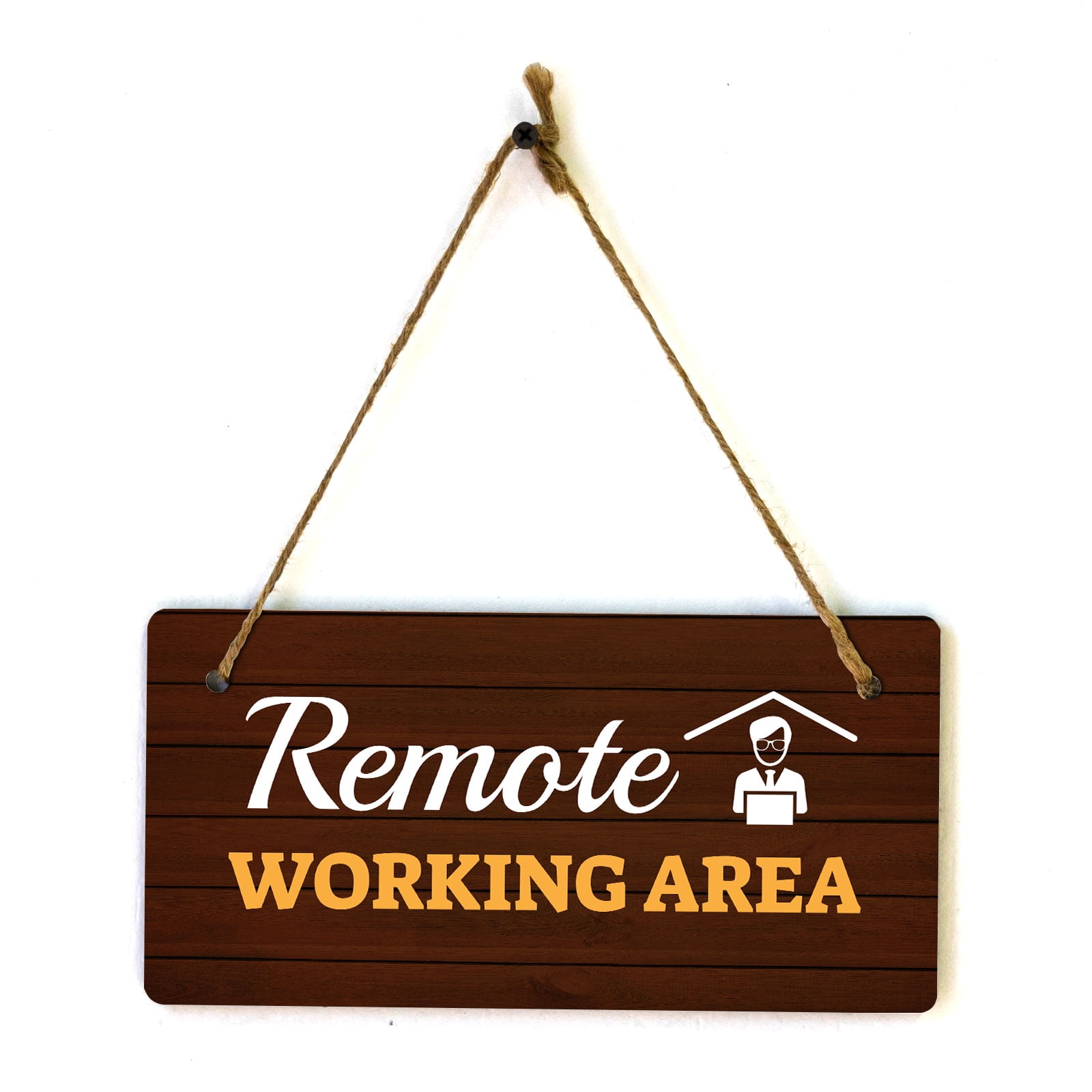 Remote Working Area 5x10 Hanging Plus Wall or Door Sign | Cafe ...