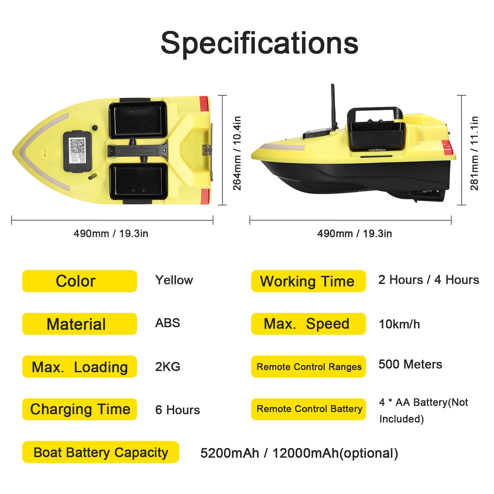 Remote boat,Remote Boat Fish Support Cruise/return/route Remote Dual ...