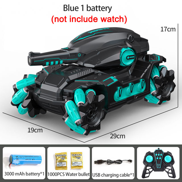 Remote control tank car 4wd rc car toy water bomb tank 2.4g gesture ...