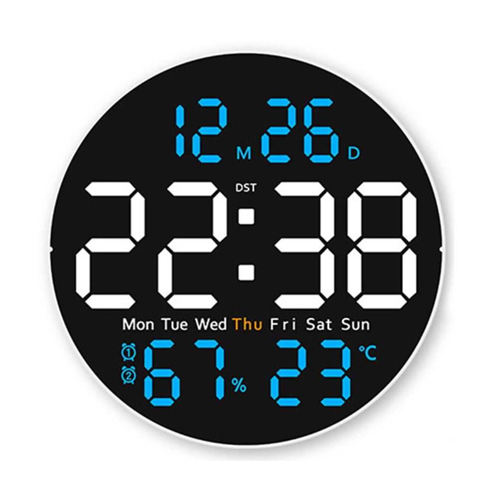 Remote controlled LED wall clock,calendar and temperature display for ...