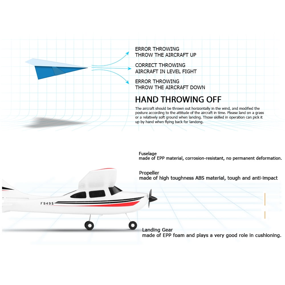 Remote intelligent device,3 Batteries Remote Aircraft Airplane Model ...