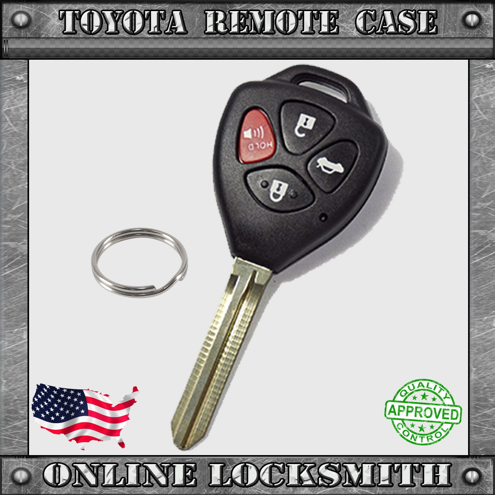 Remote key Shell Replacement For Toyota Camry 2006-2011 4 Buttons FOB ...