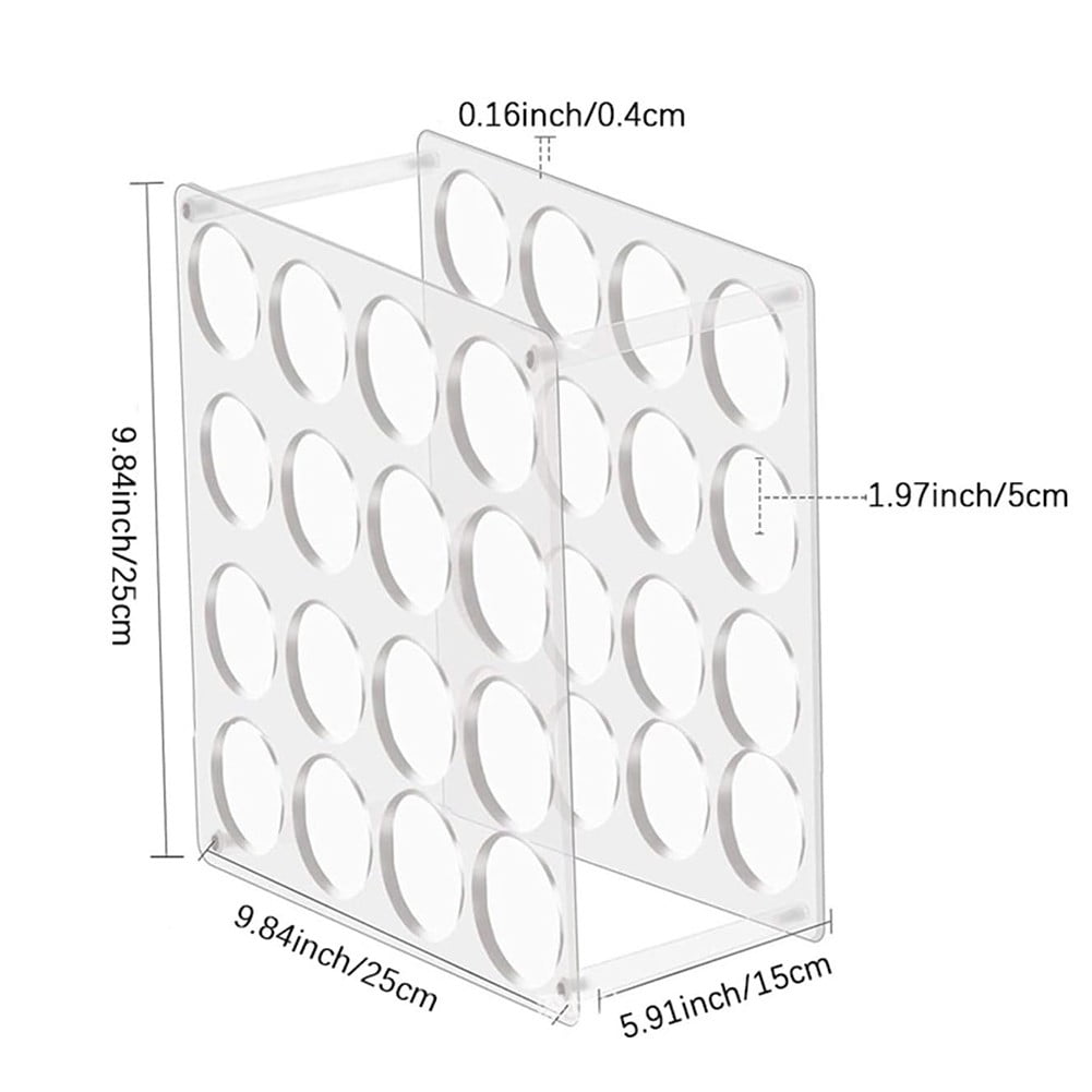 Removable 16/32 Hole Vinyl Roll Holder Acrylic Wrapping Paper Storage ...