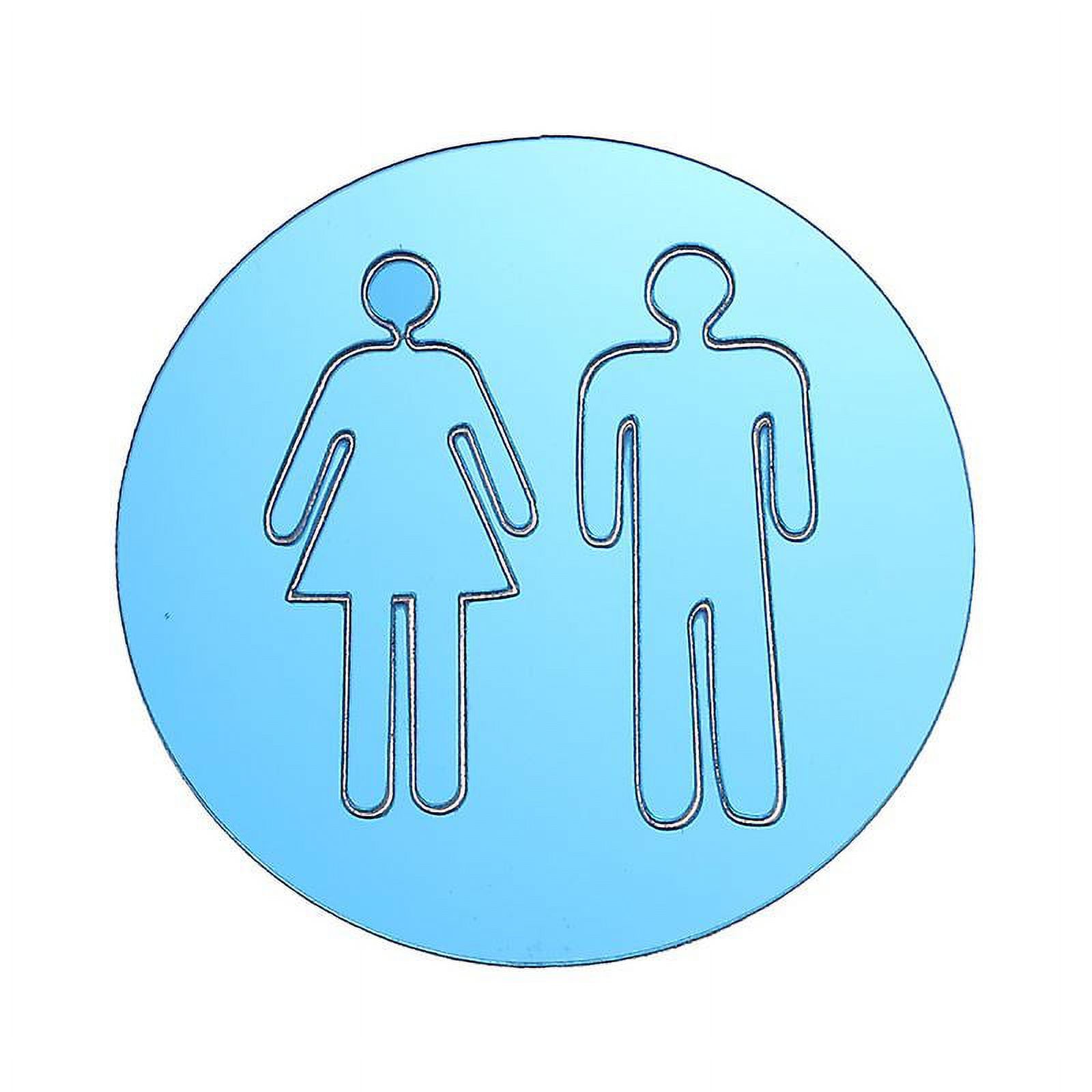 Removable 3d Mirror Public Toilet Restroom Sign Men Women Wall Art ...