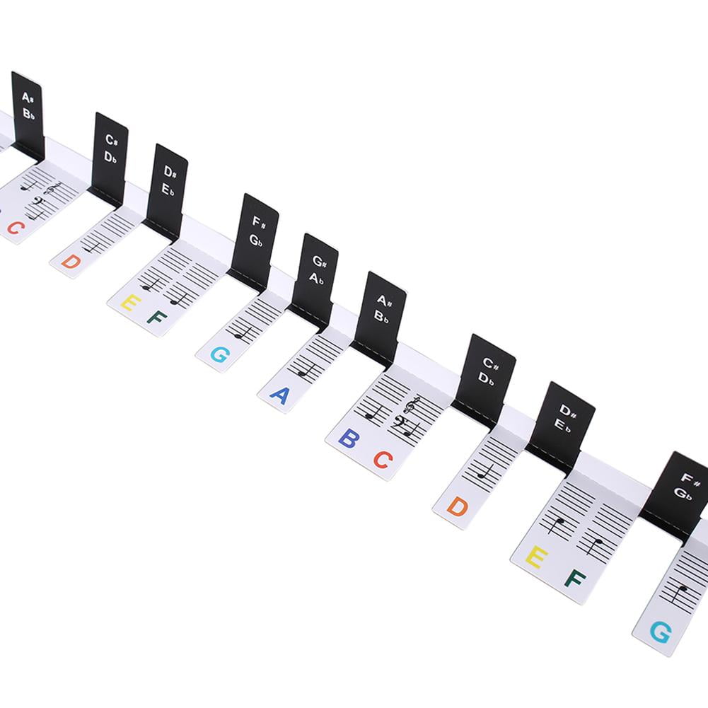Removable 88-Keys Piano Keyboard Note Labels Reusable Piano Stickers ...