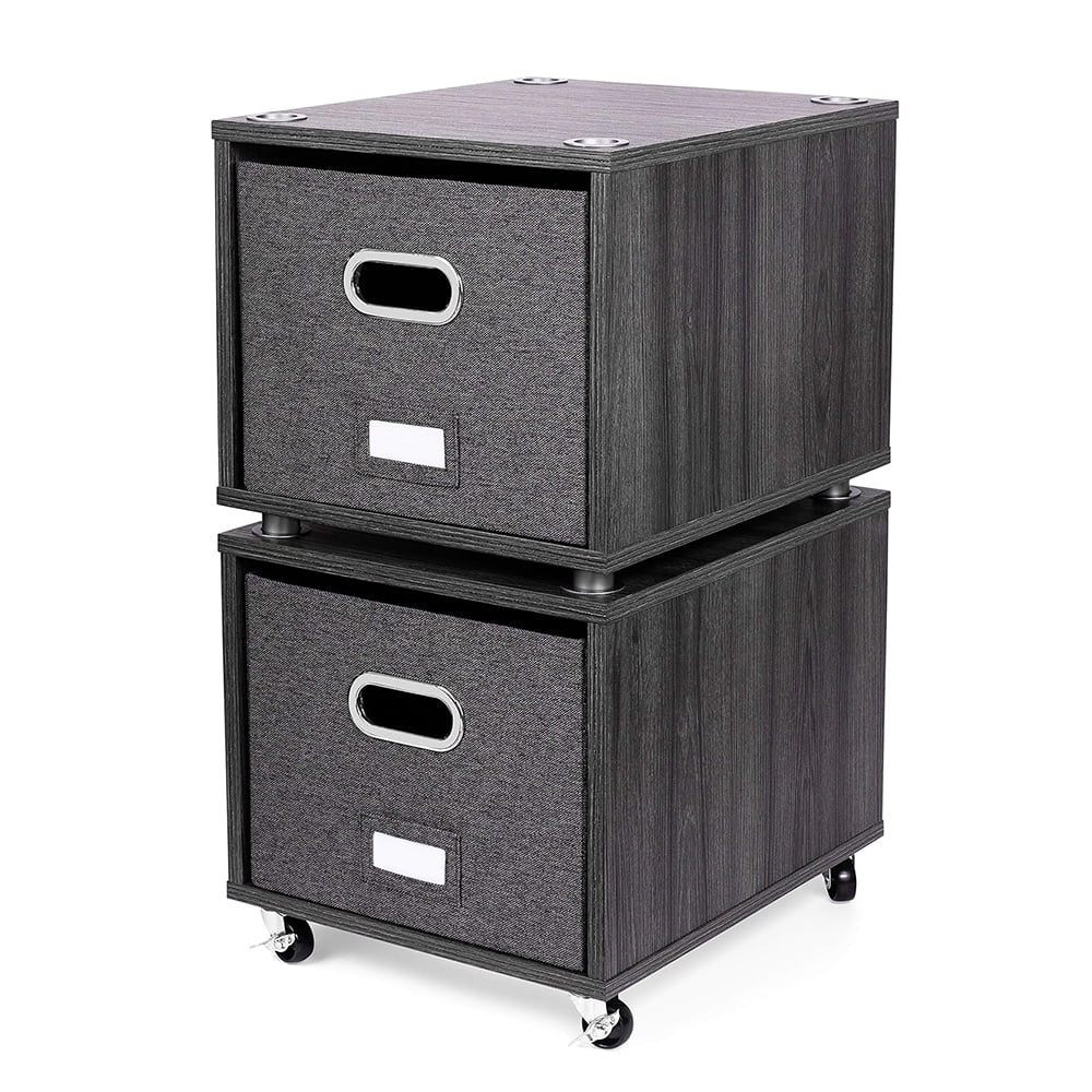 Removable Bin with Handles, Rolling File Cabinet with 2Lateral Drawer ...