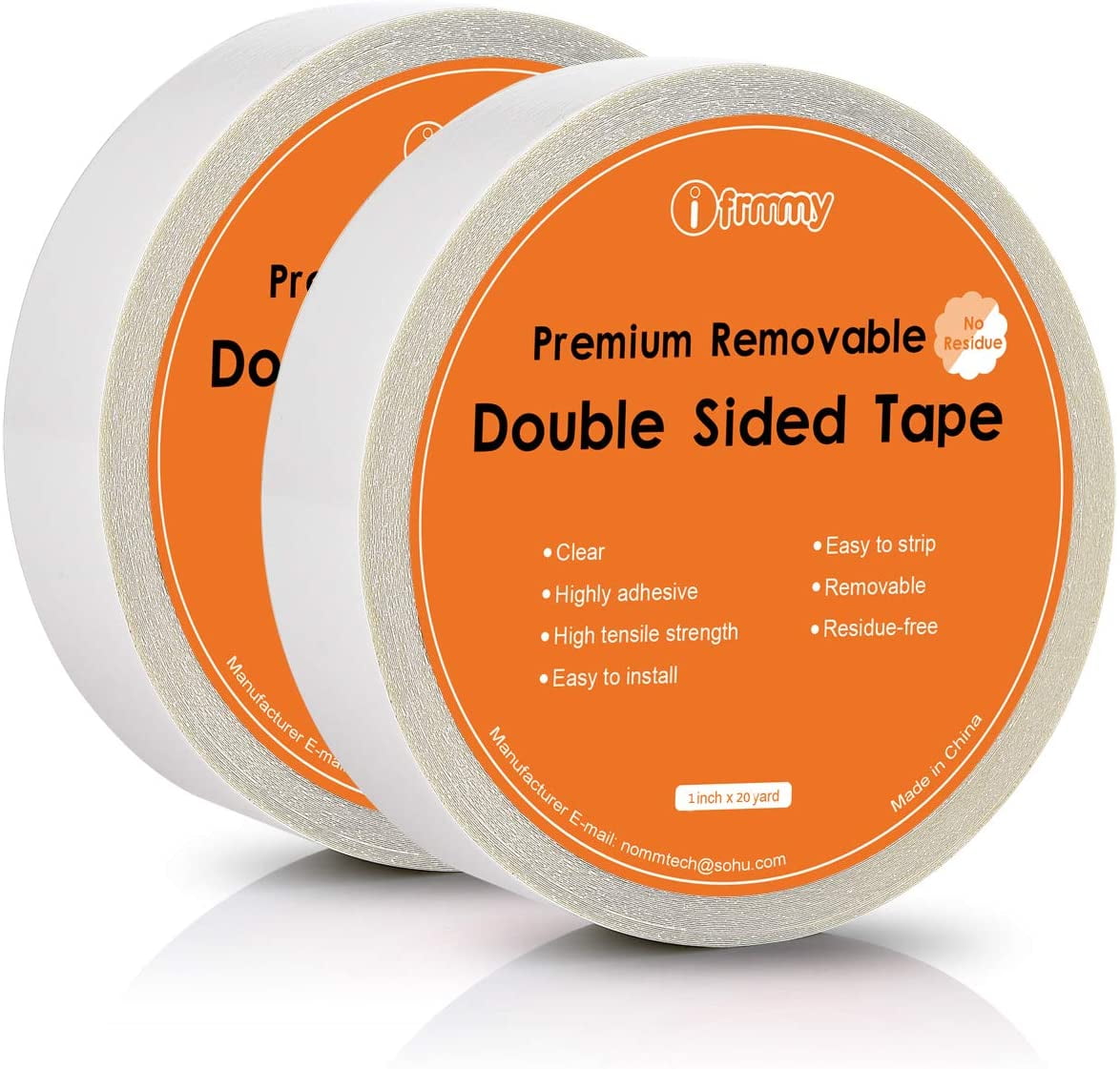 Removable Clear Double Sided Sticky Tape- No Residue, Perfect for Gift ...