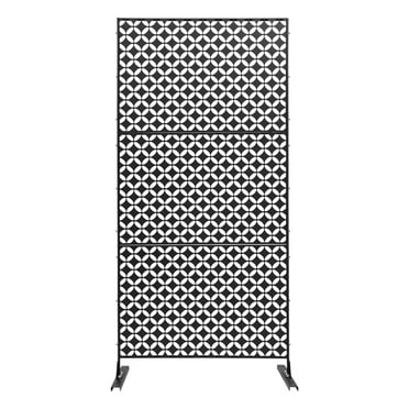 Dovelina 72"x47"x16" Outdoor Privacy Screen with Stand Metal Balcony ...
