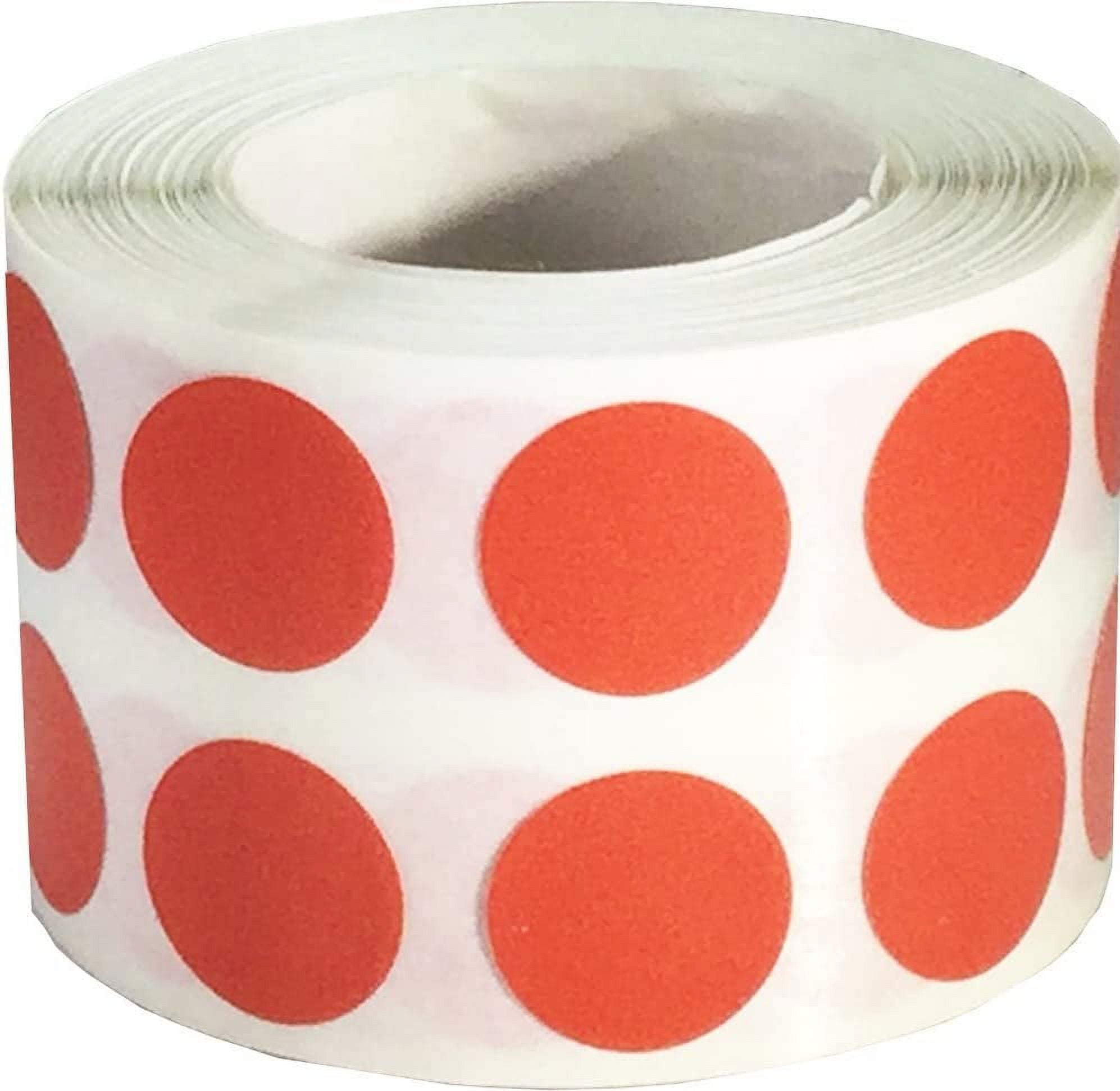 Removable Color Coding Dot Labels 1/2 Inch 1,000 Adhesive Stickers, Red ...