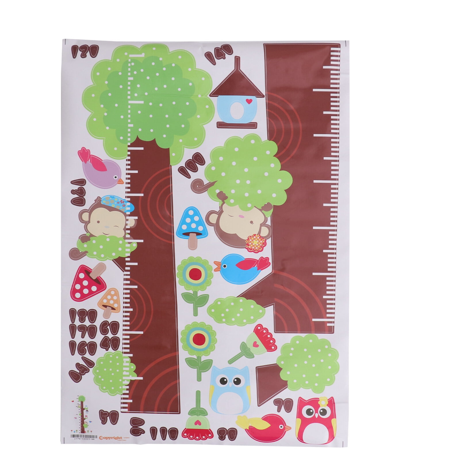 Removable DIY PVC Cartoon Kids Height Measure Ruler Nursery Growth ...