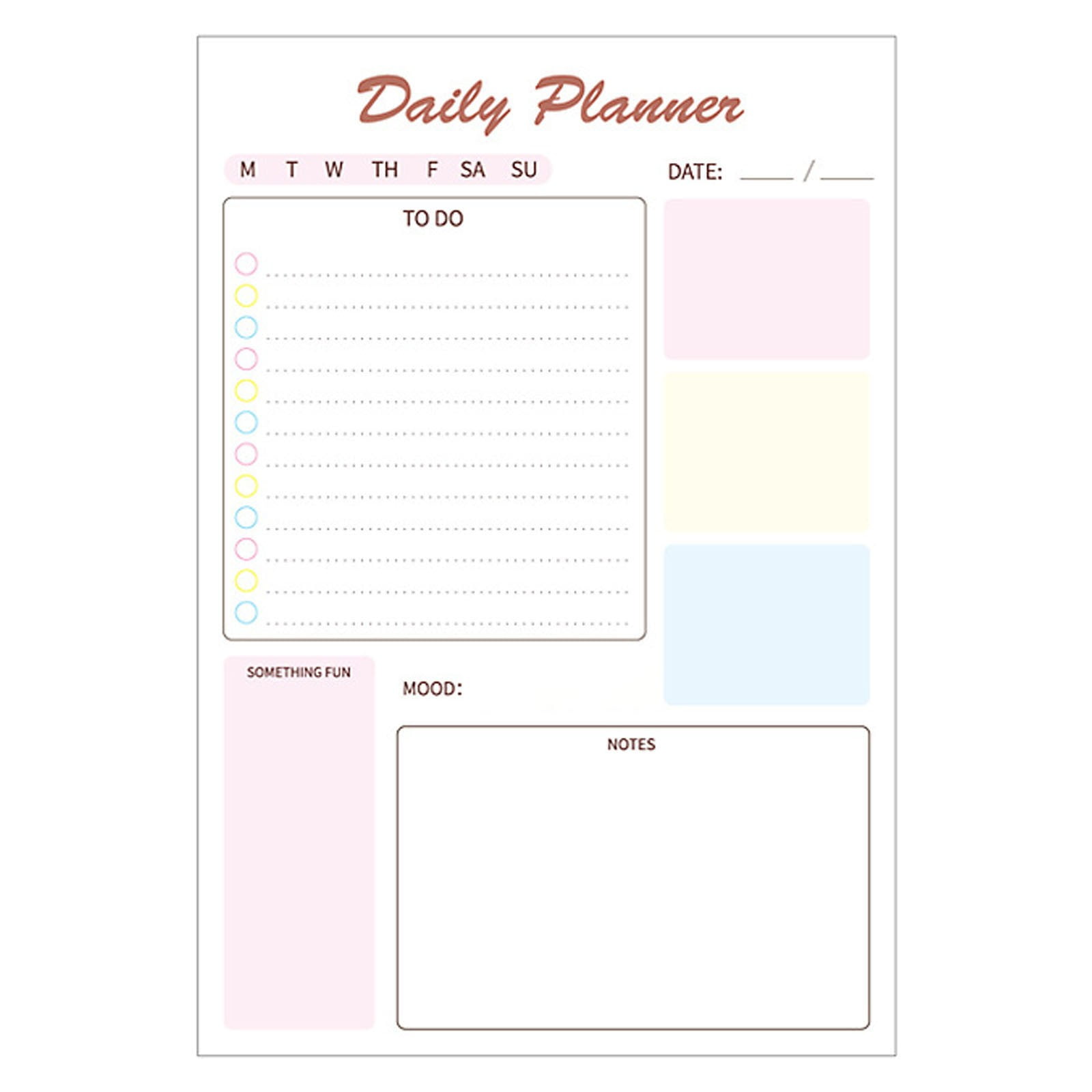 Removable Daily Plan Memo Book Diary Book Efficiency Manual Daily Plan ...