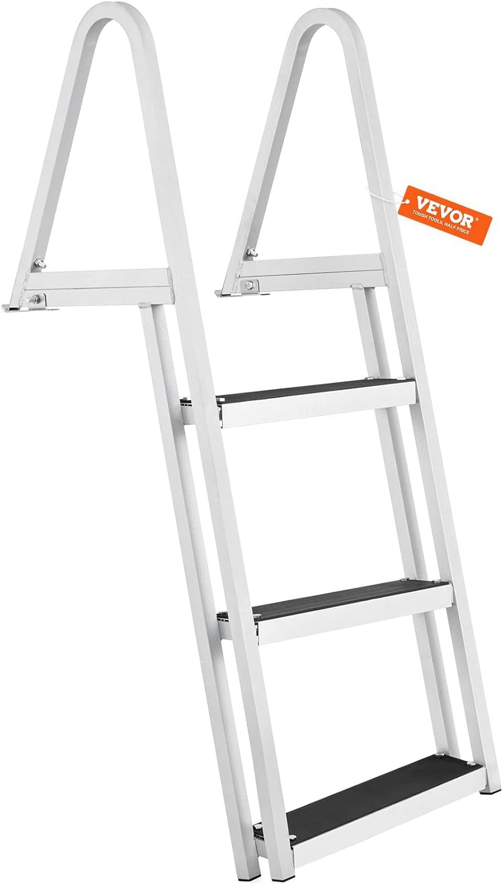 Removable Dock Ladder 3/4/5 Steps, 350/500lbs Load Capacity, Aluminum ...