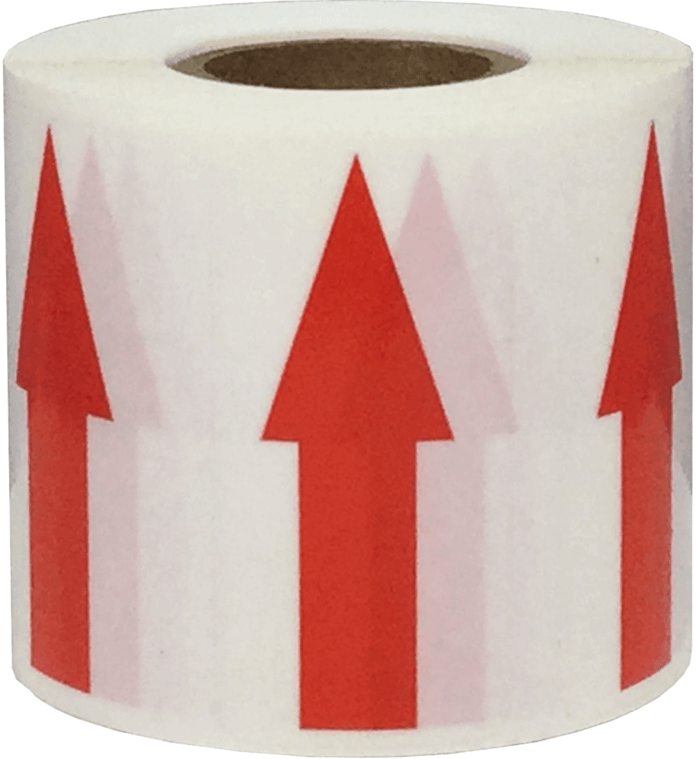 Removable Document Arrow Labels Red Transparent 1 x 2 Inch 500 Total ...