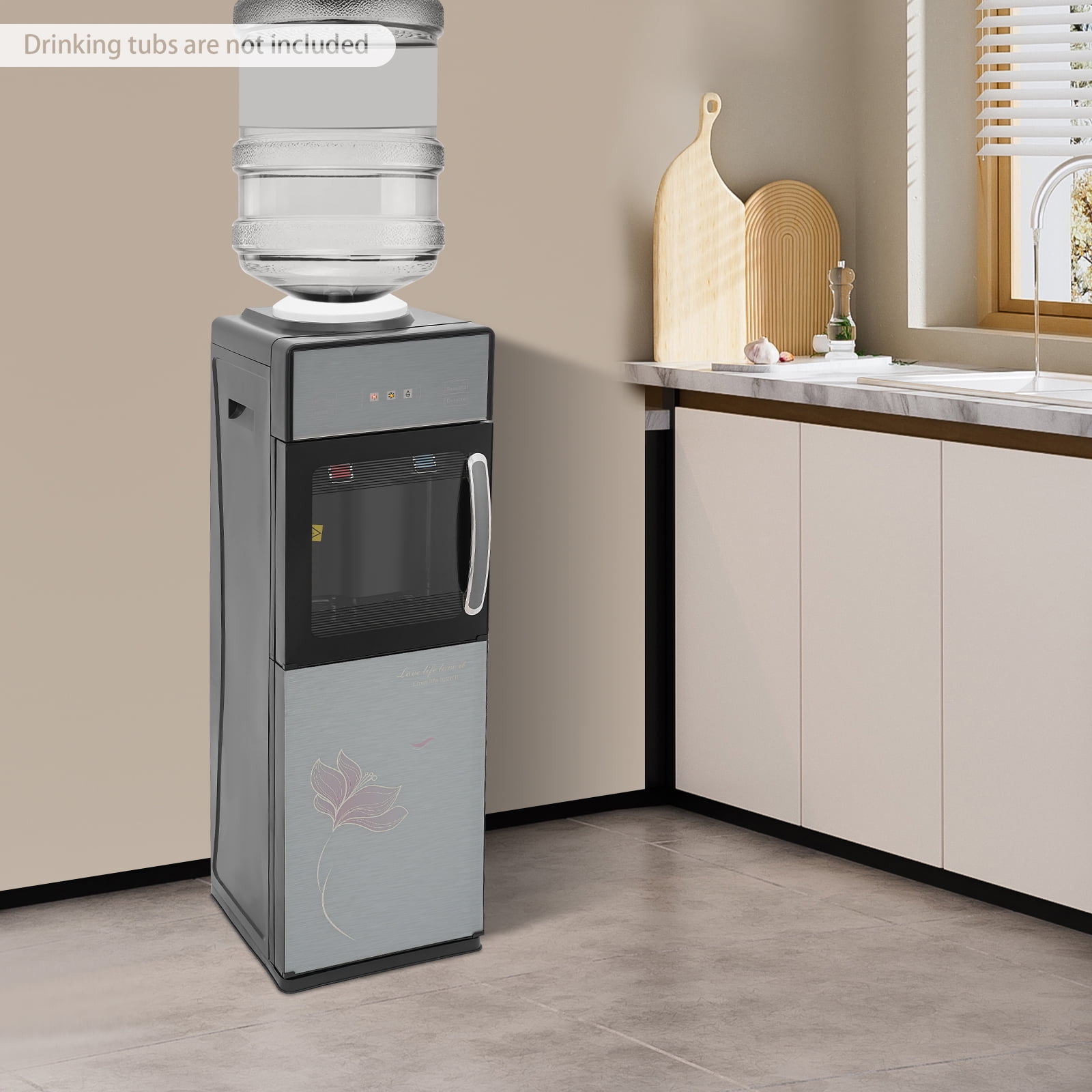 Removable Drip Tray Water Dispenser with Bottom Storage – 5-15℃ Cold ...