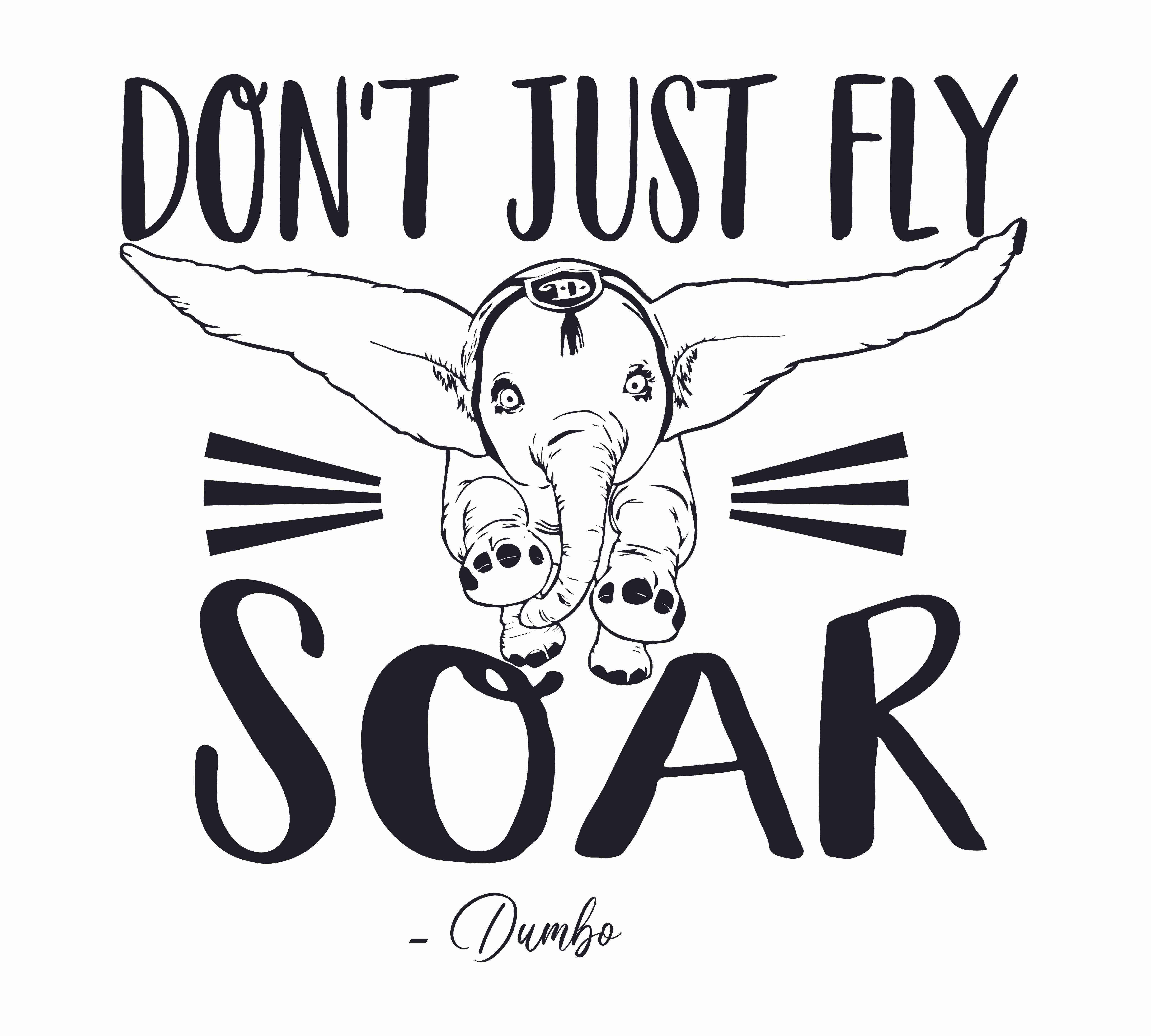 Removable Dumbo Flying Elephant Wall Decal | DIY Stick And Peel Vinyl ...