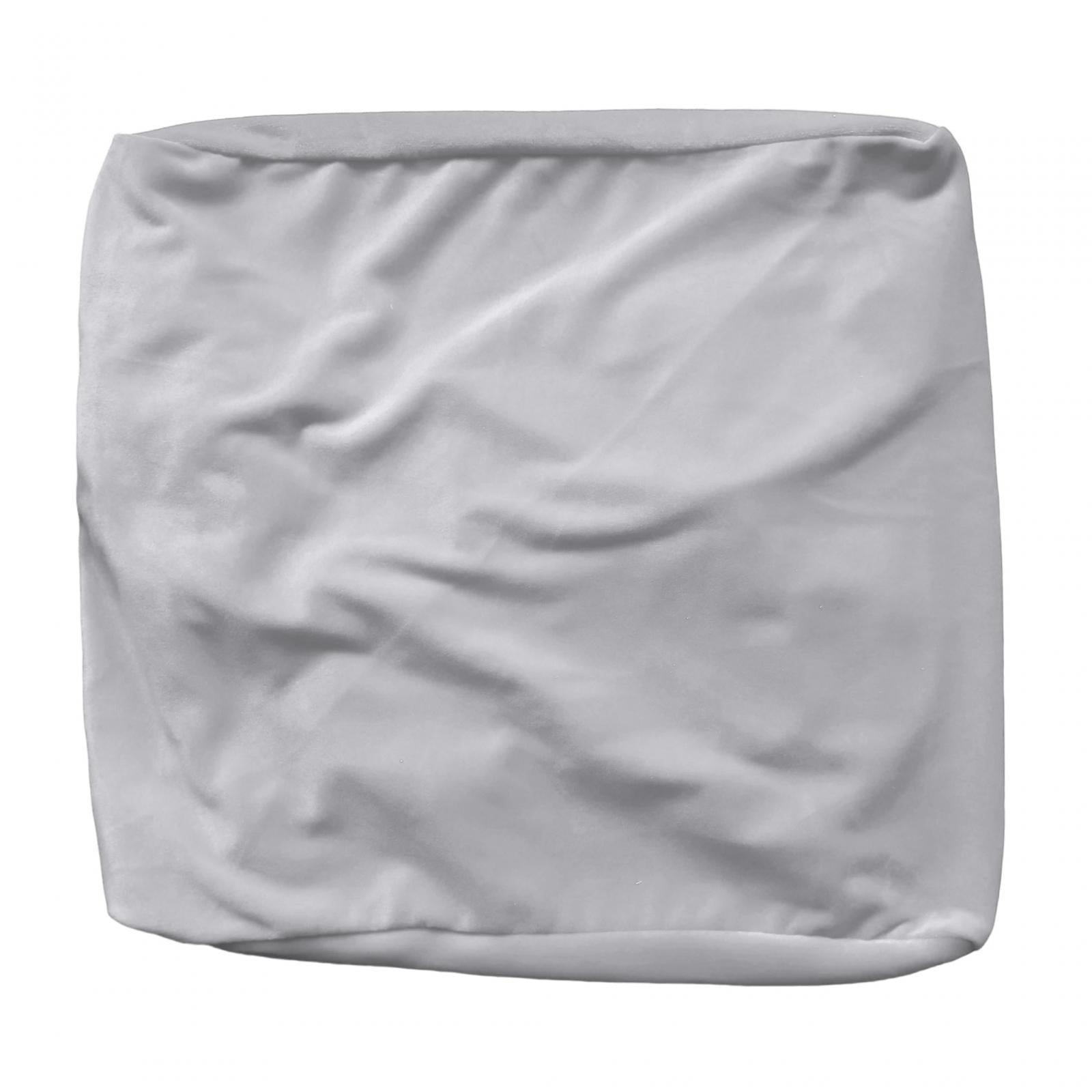 Removable Elastic Velvet Footstool Cover with Elastic Bottom for Living ...