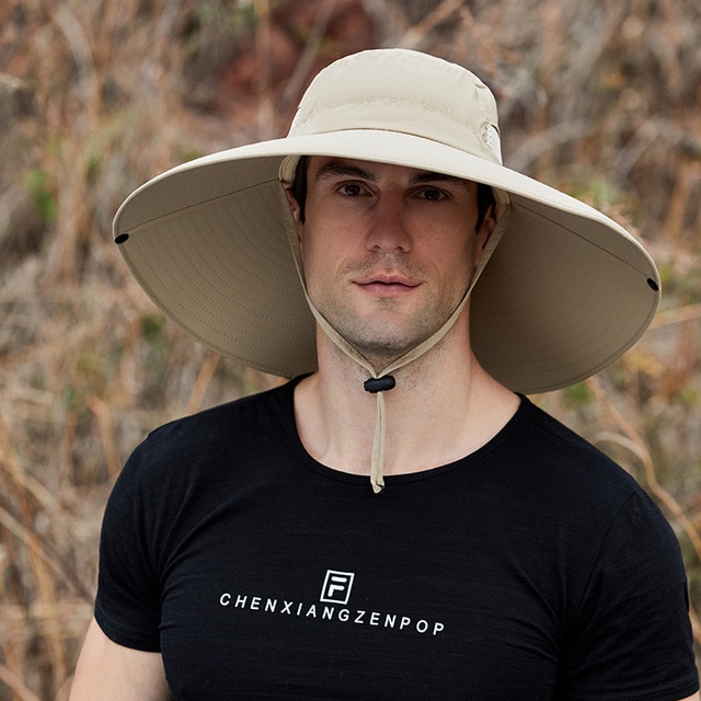 Removable Face Neck Protection Breatha Climbing Hats Wide Brim Hat Men ...