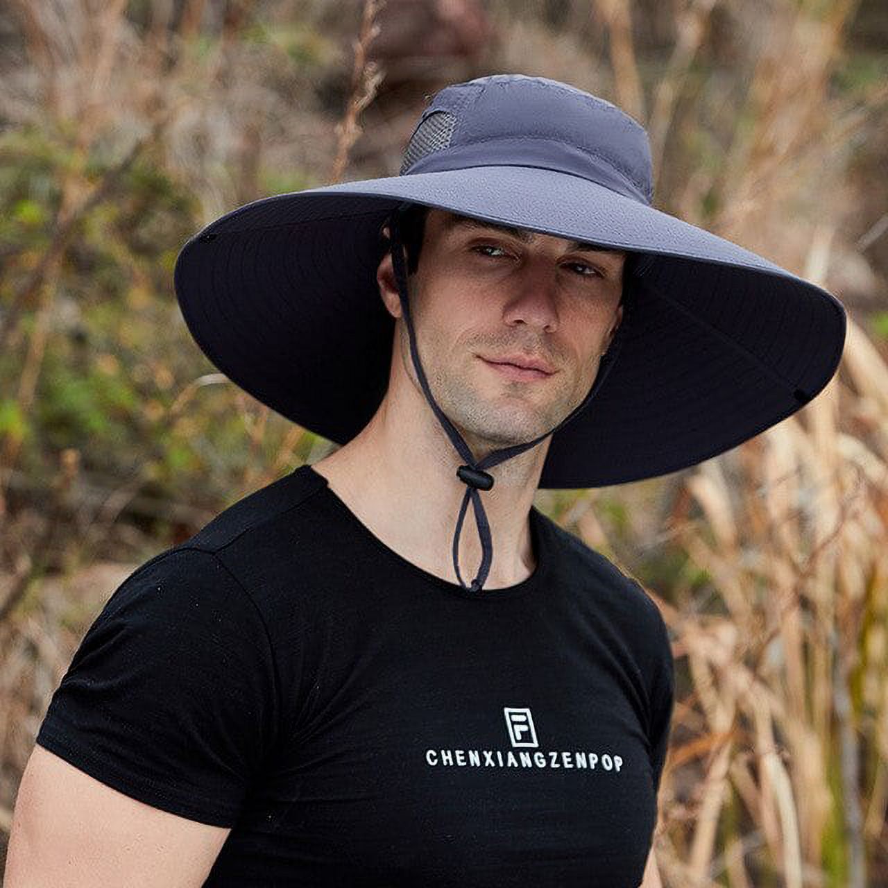 Removable Face Neck Protection Breatha Climbing Hats Wide Brim Hat Men ...