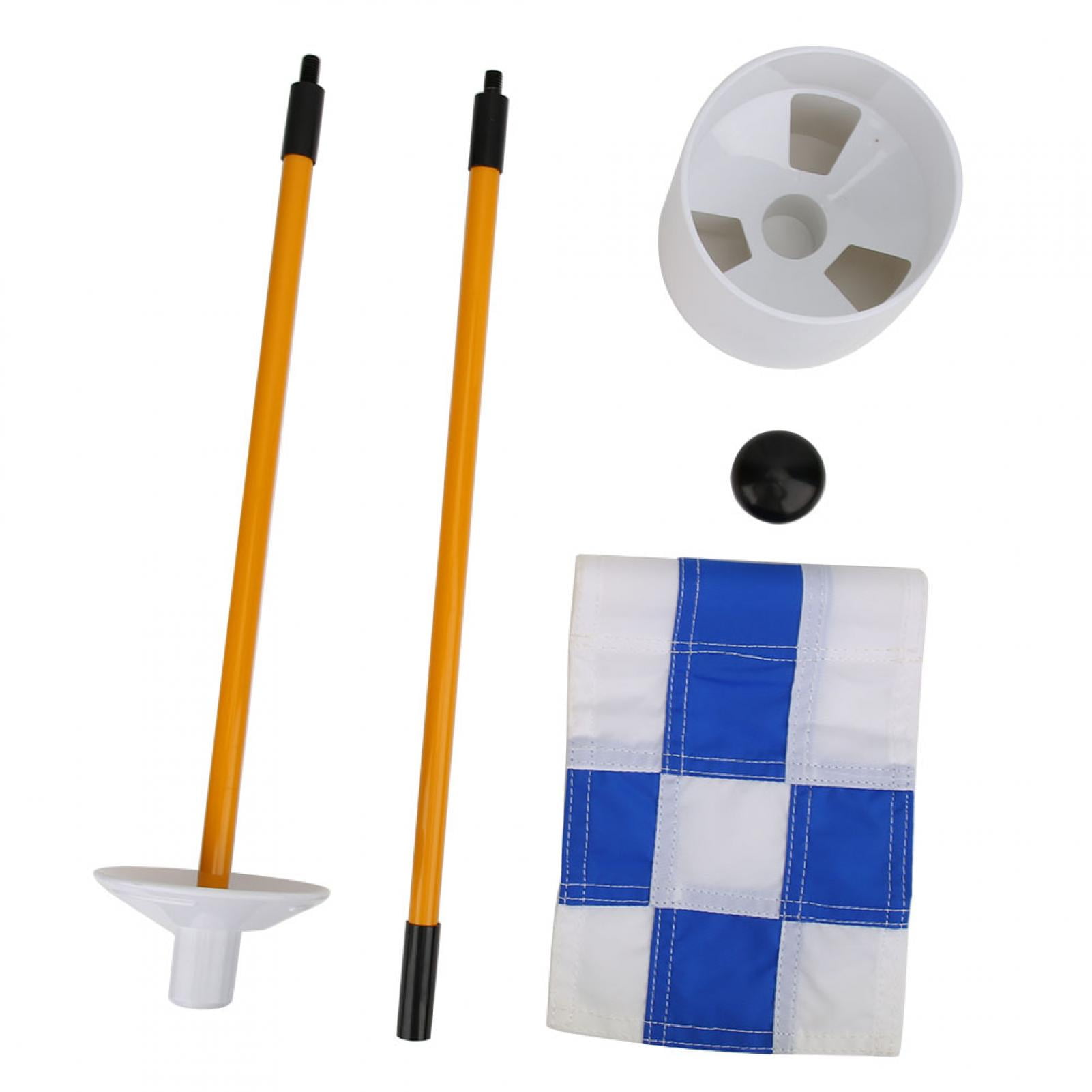 Removable Flagpole Set for Golf Putting Green Practice, Includes Blue ...